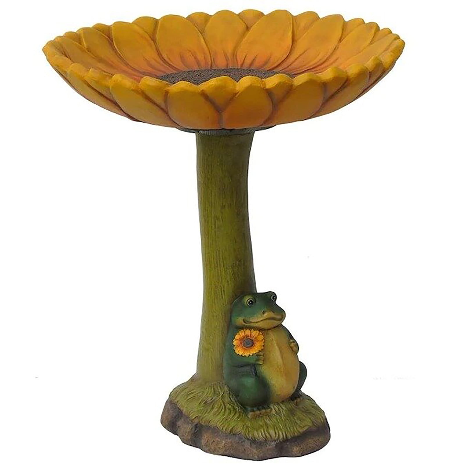 Fengga Resin Bird Bath, Polyresin Antique Garden Birdbath, Outdoor ...