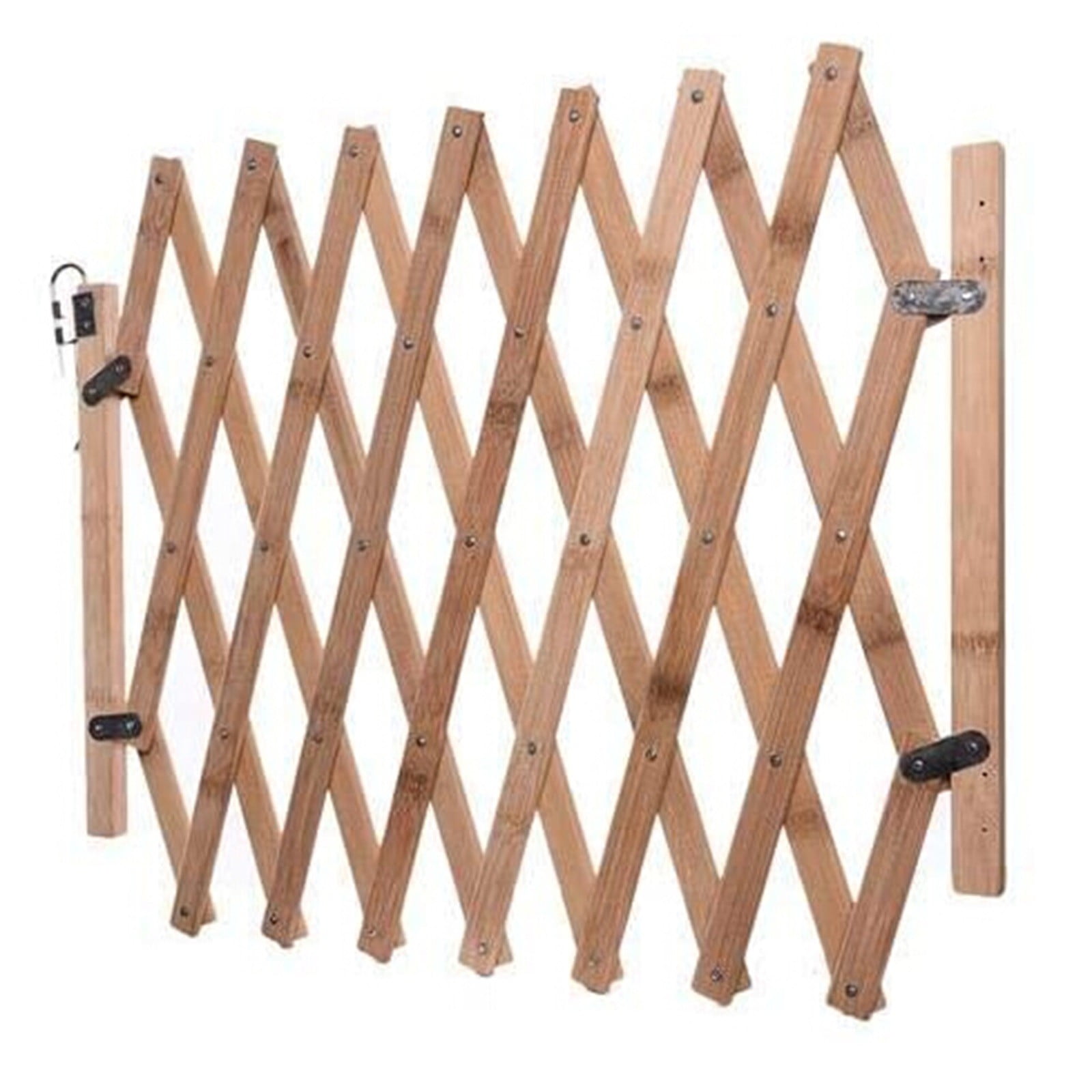 Clearance! Fenull Standing Wooden Retractable Sliding Fence Door Gate ...