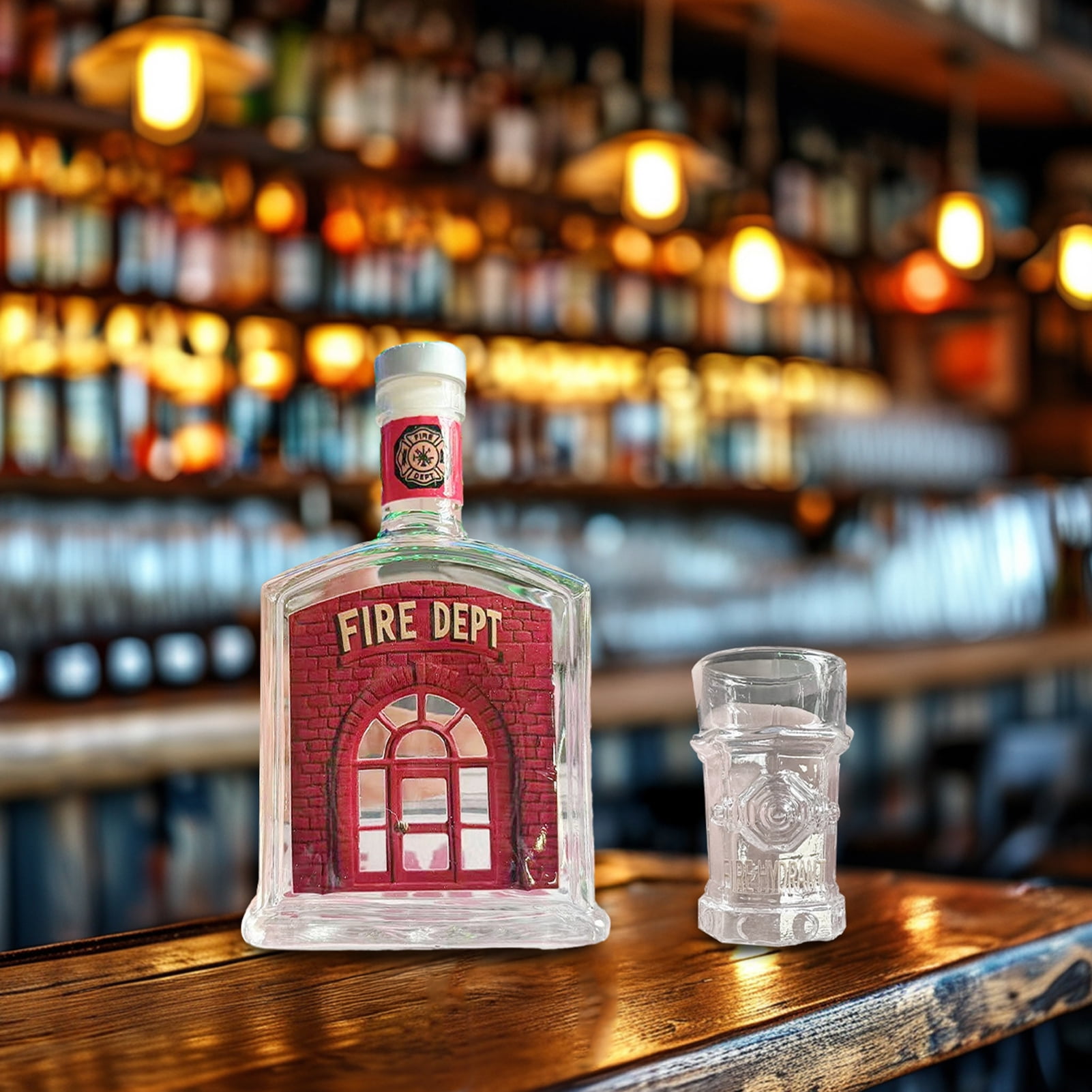 Clearance Fire Dept Whiskey Decanter, Fires Truck Shape Wine Bottle Hydrant Glass Unique Bar ...