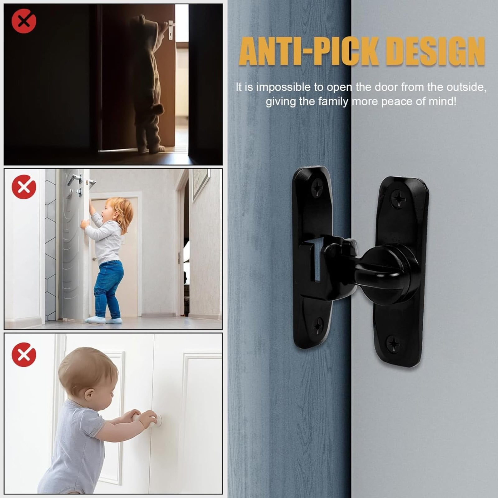 Clearance Fixing Clip under $5,90/180 Door Lock 1PC Door Lock Sliding ...