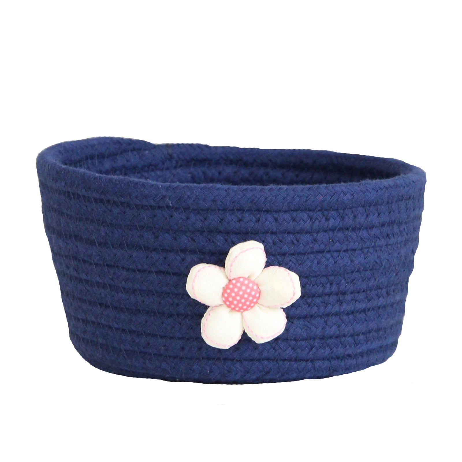 Clearance! Floral Mini Woven Basket Round Cotton Rope Basket Small ...