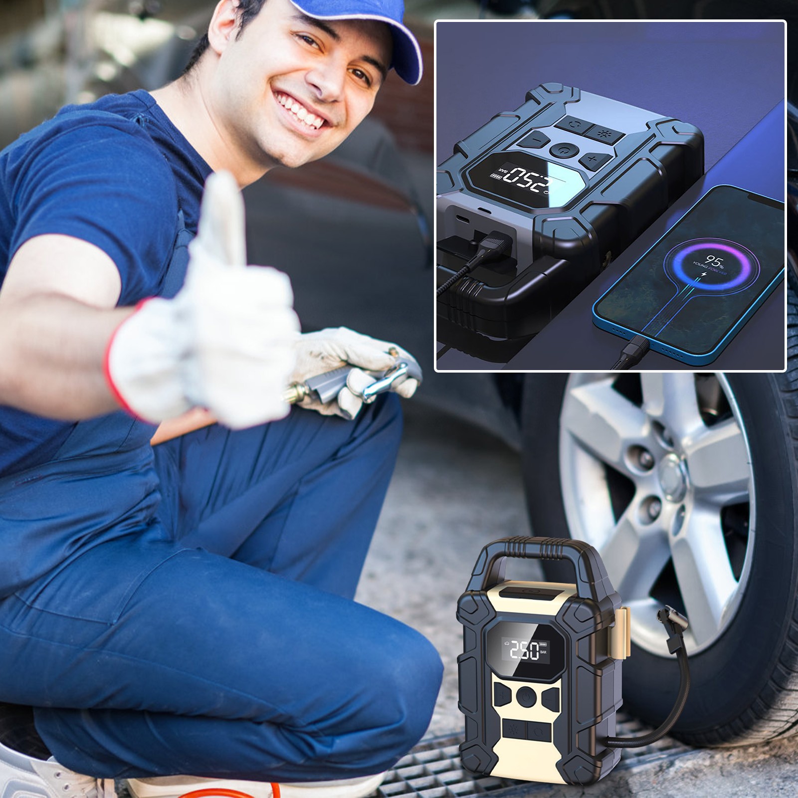 Clearance!Fmxomd Tire Inflator Portable Air Compressor,150 PSI Heavy ...