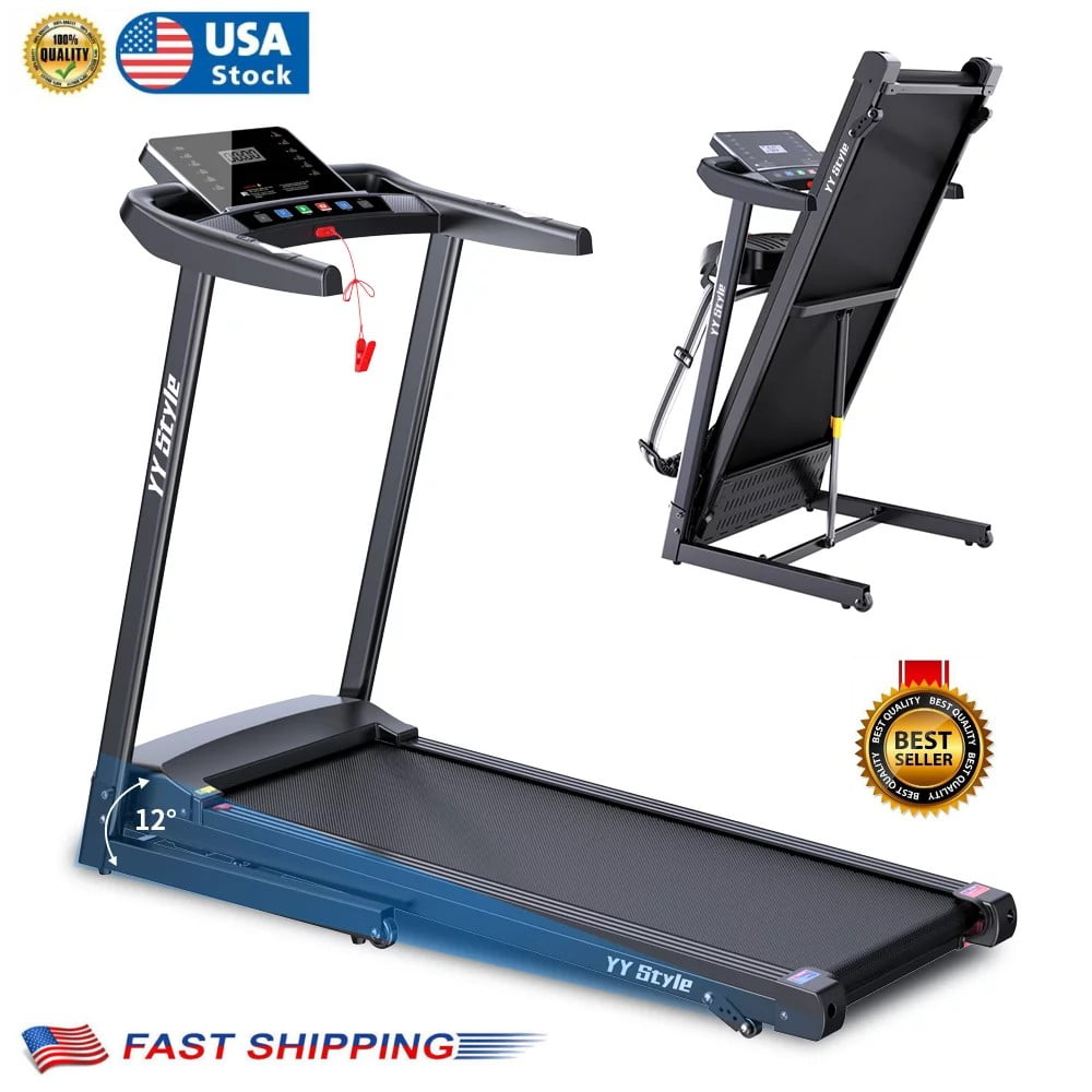 Folding Treadmill with Heart Rate Control Treadmill 2.25HP Treadmill ...