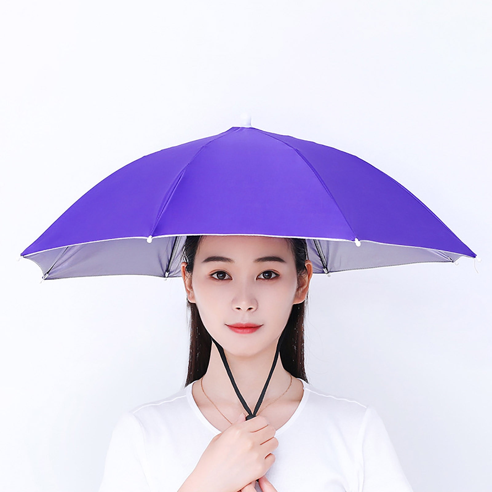Clearance Folding Umbrella Hat - 27" Diameter Head Umbrella ...