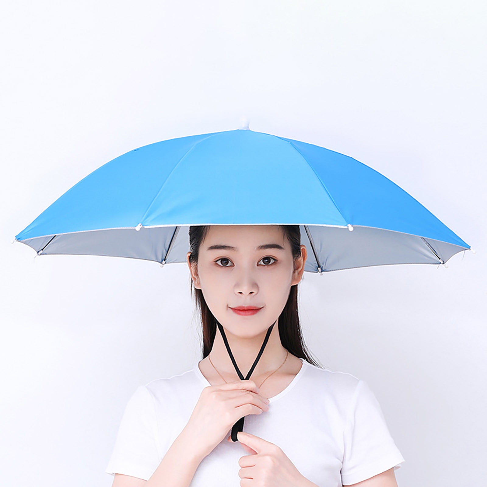 Clearance Folding Umbrella Hat - 27" Diameter Head Umbrella ...