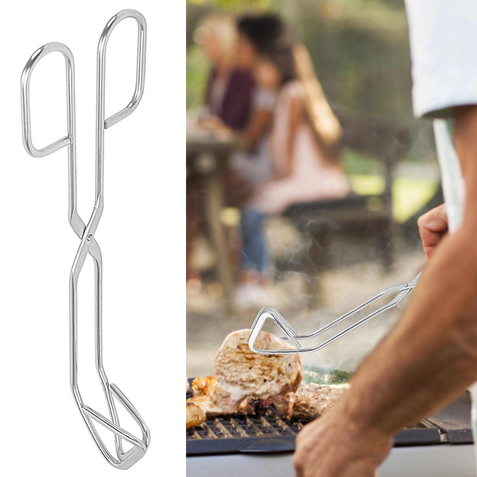 Clearance Food Clips under $5,2Pc BBQ Tongs For Grilling Stainless ...