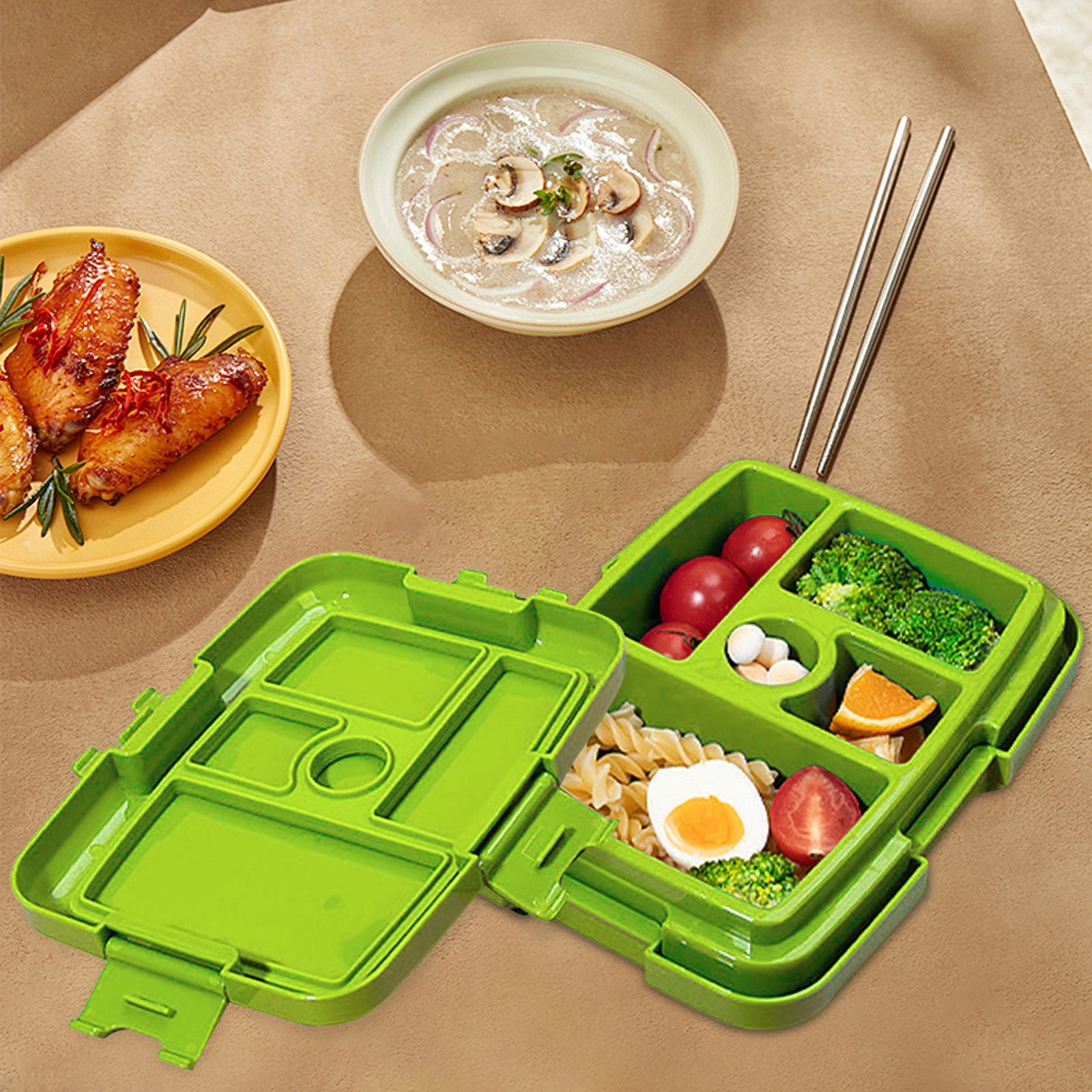 Clearance Food Storage under $10,s Leak Proof 5 Compartment 's Lunch ...