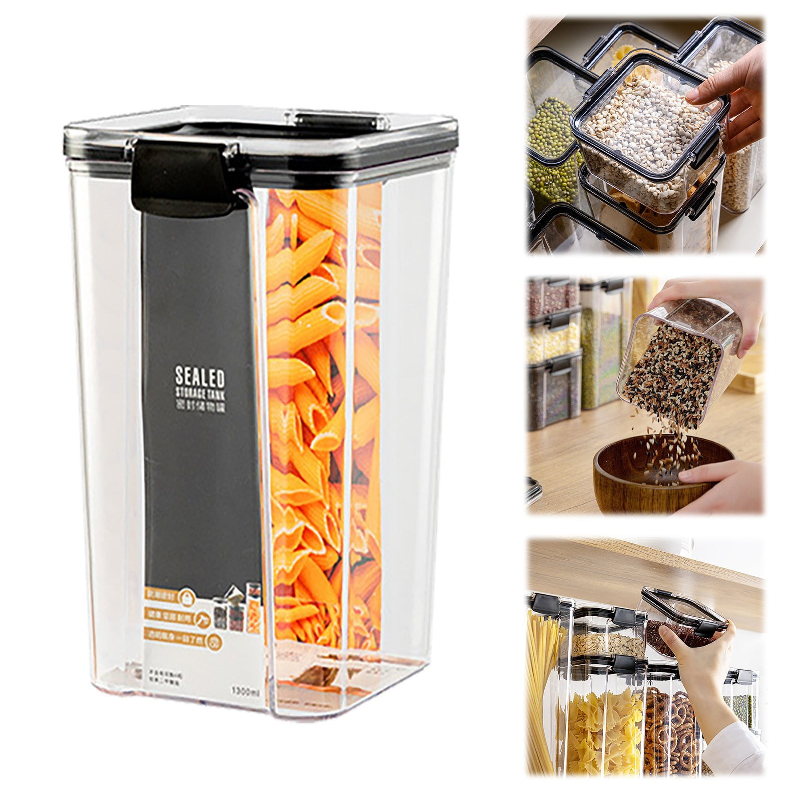 Clearance Food Storage under $7 Airtight 4 Pc Mini Container Set Clear ...