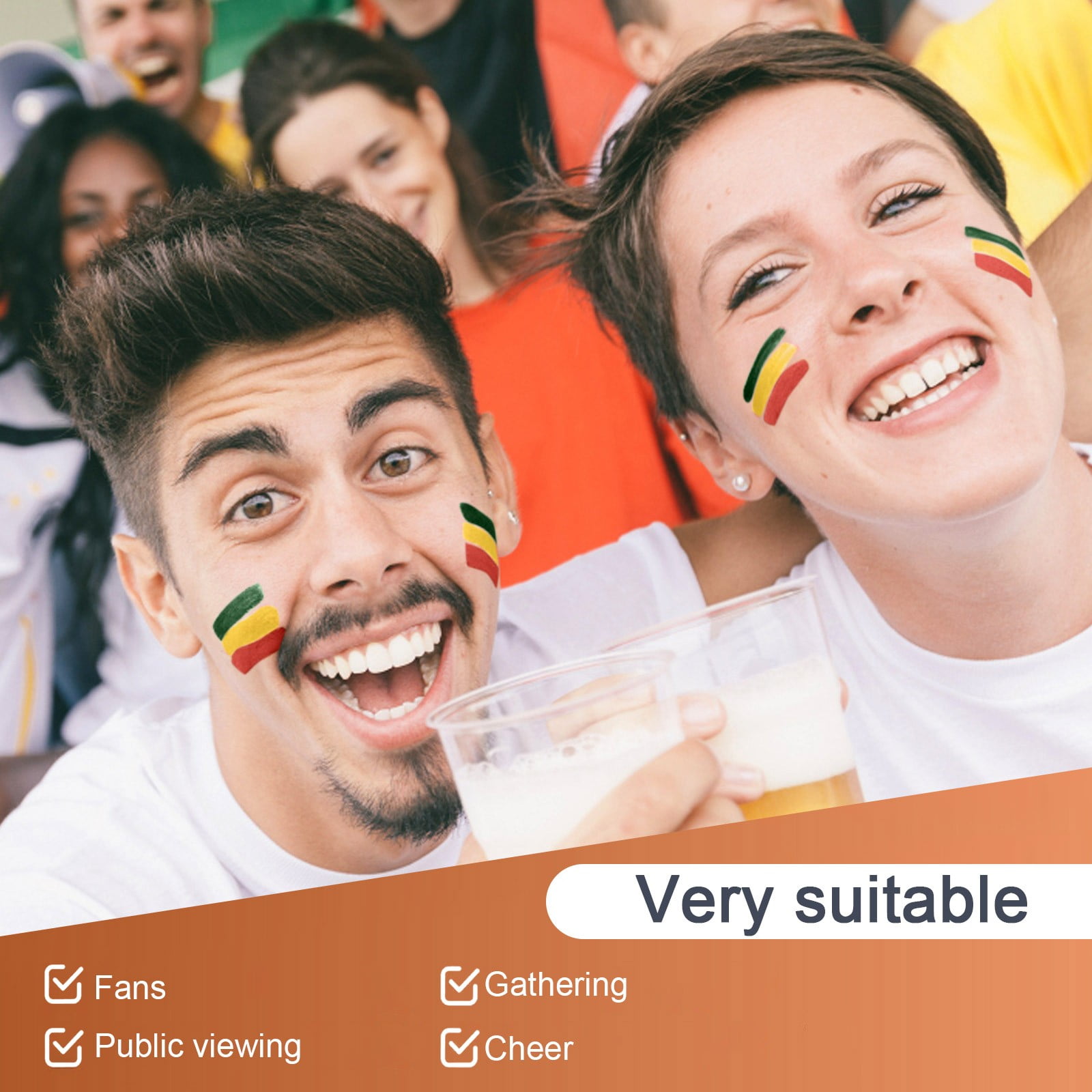 Clearance Football Fans Face and Body Are Easy To Clean for A Long Time ...