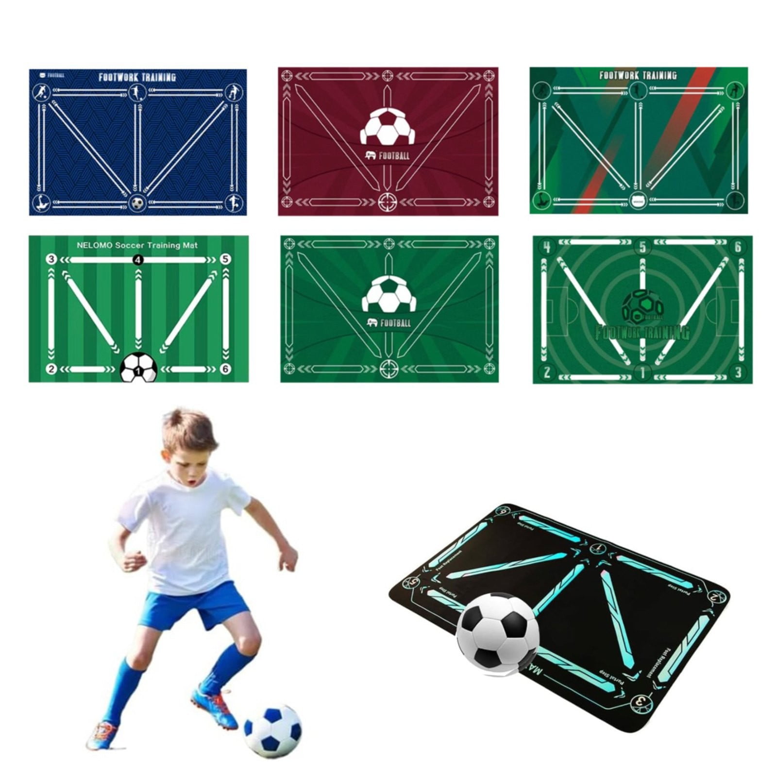 Football Footstep Training Mat Soccer Training Mat Agility Footstep ...
