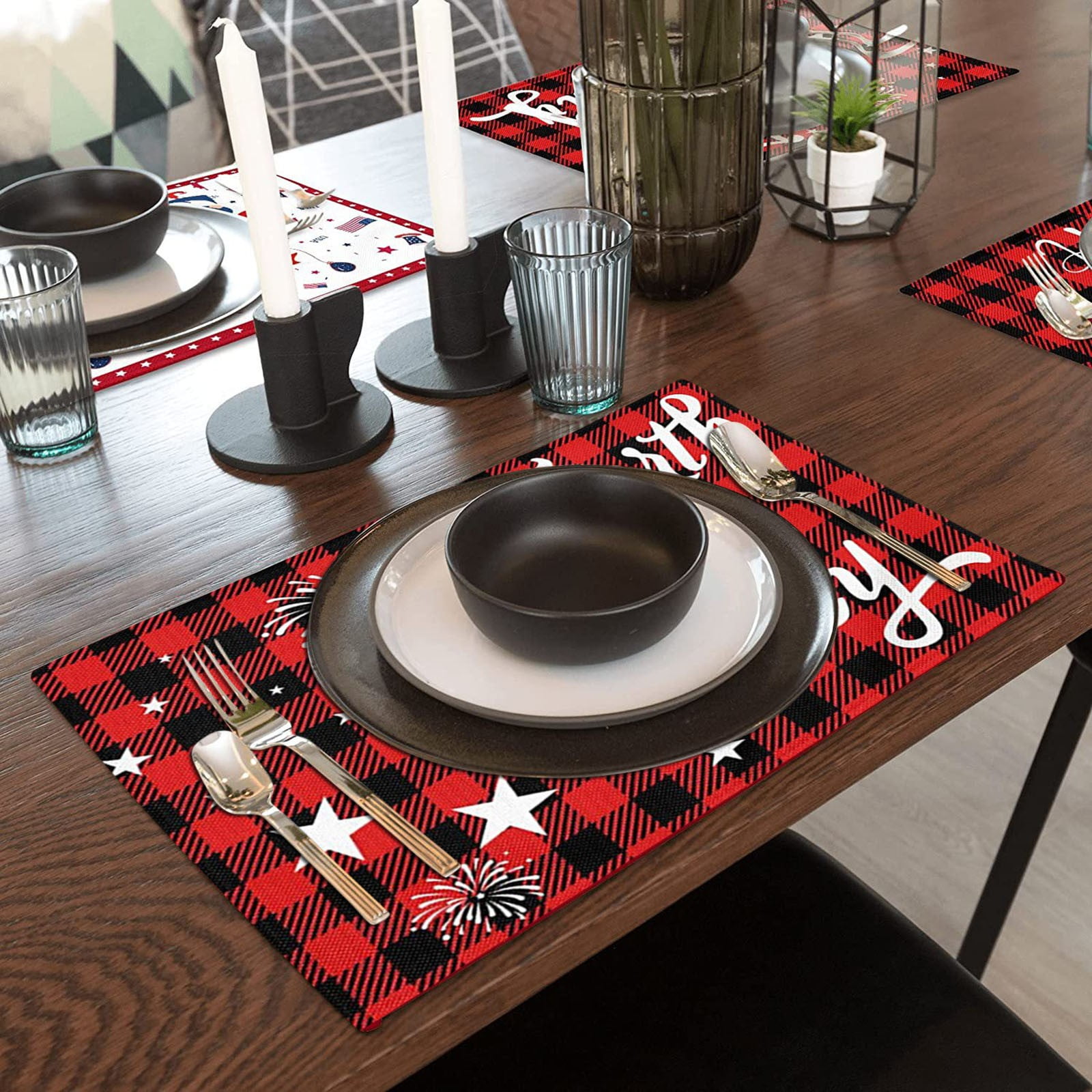 Clearance!! Fourth Of July Independant Day Blue Red Placemat The ...