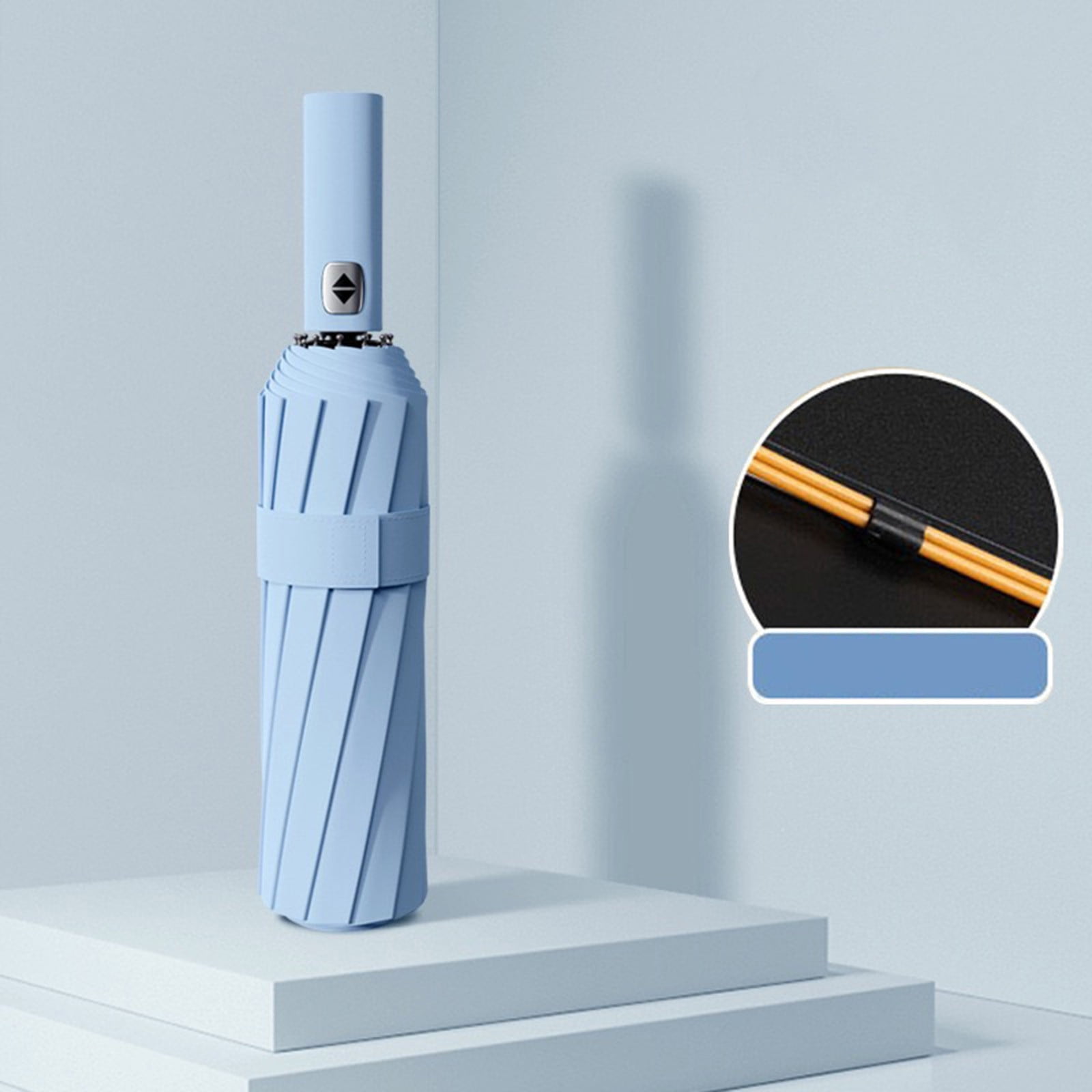 Clearance Fully Automatic Rotatable Umbrella Foldable Black Glue ...