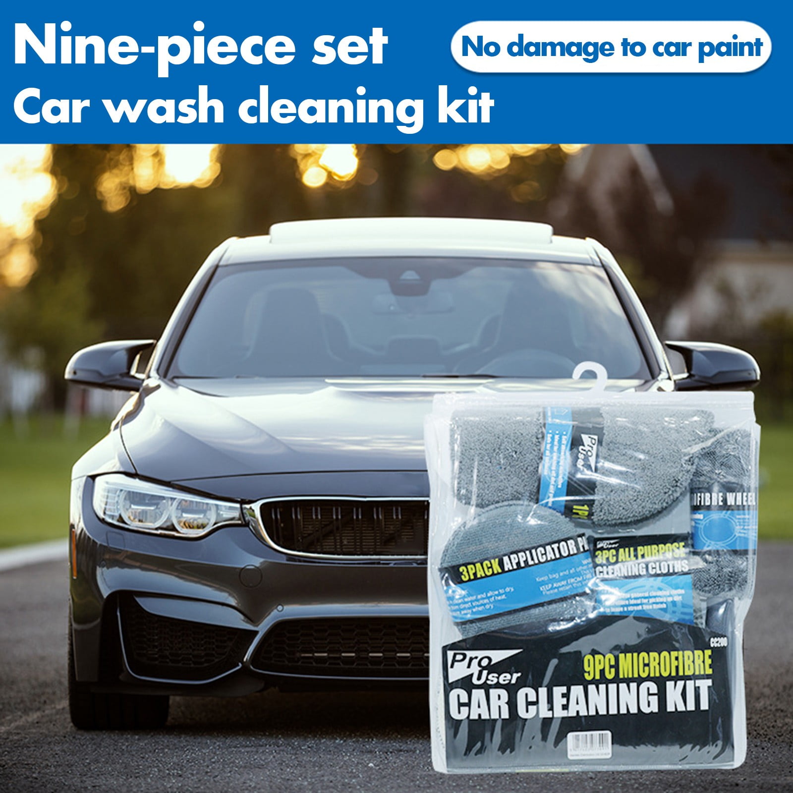 Clearance GFHFHITJ Car Wash Kit Car Washing and Cleaning 9-piece Set ...