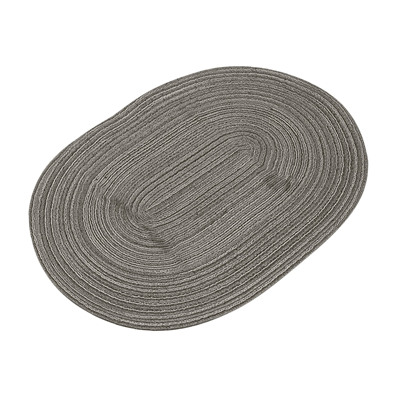 Clearance! GUIGUI Placemat Cotton Yarn Oval Placemat Japanese Heat ...