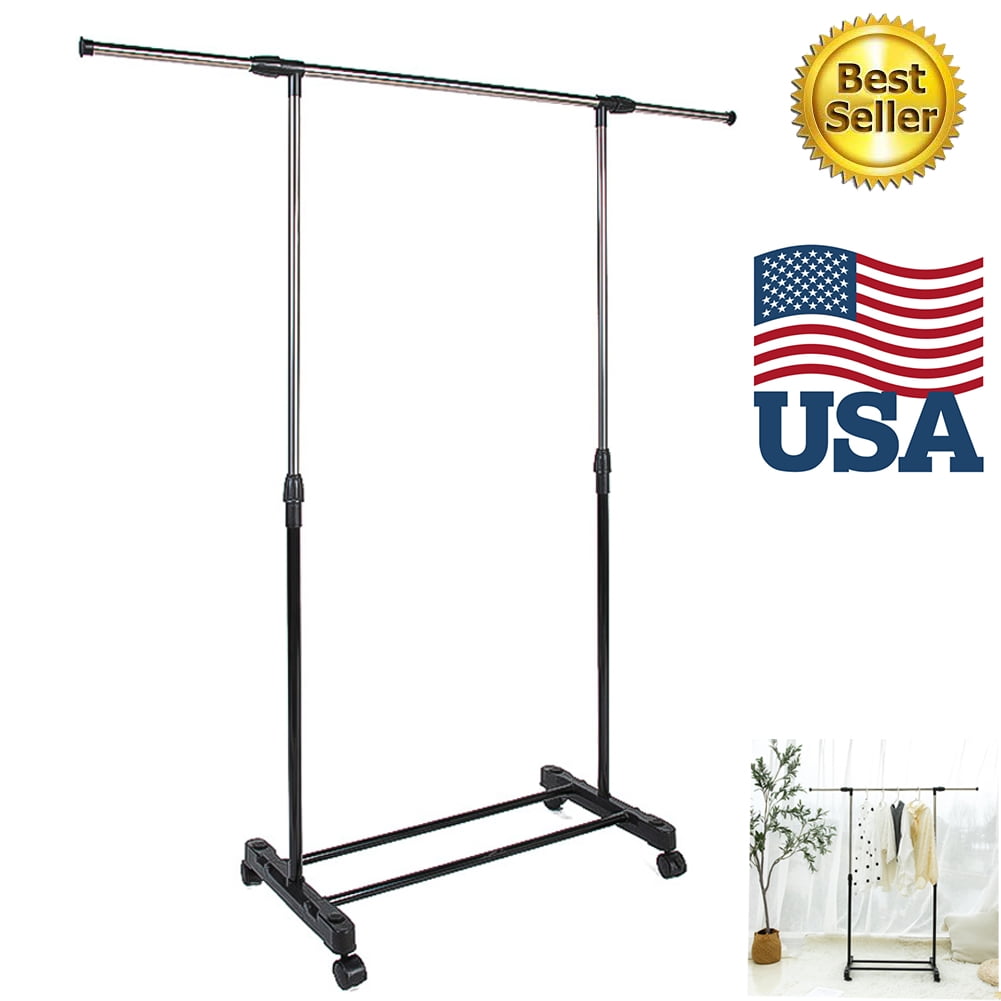 Clearance! Garment Rack Freestanding Hanger Double Rods Multi ...