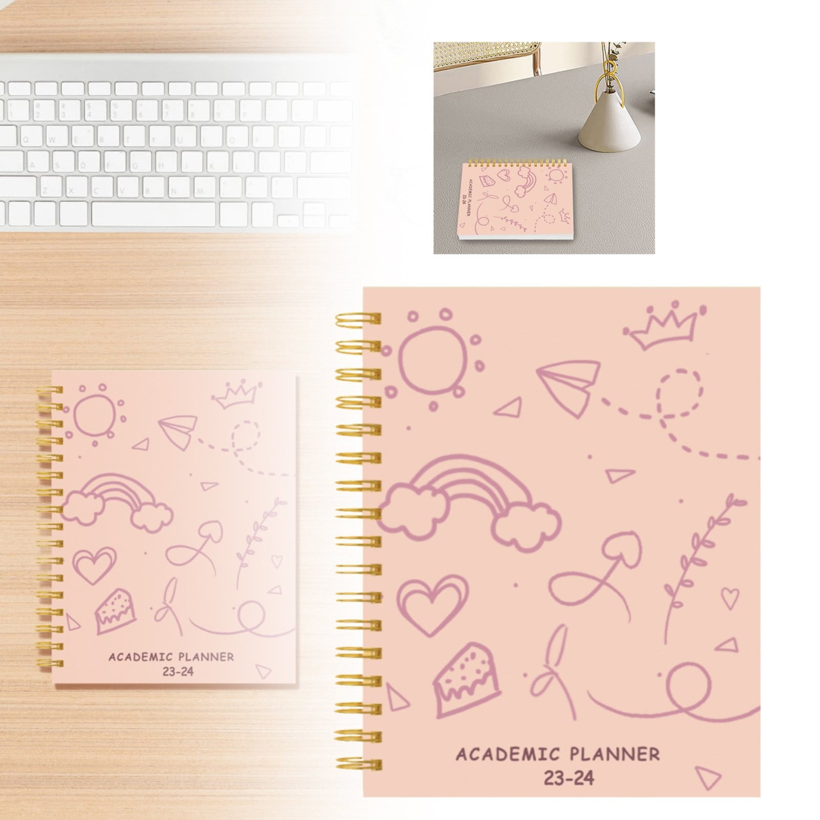 Clearance！ Gbayxj 2024 Daily Notebook Academic Planner Schedule Book ...