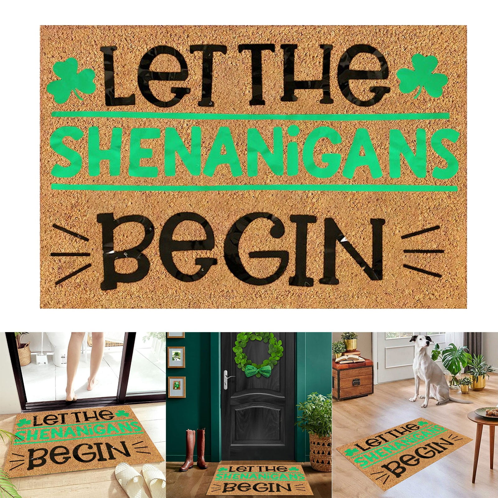 Clearance！ Gbayxj Irish Day Floor Mats Holiday Mats Welcome Door Mats ...