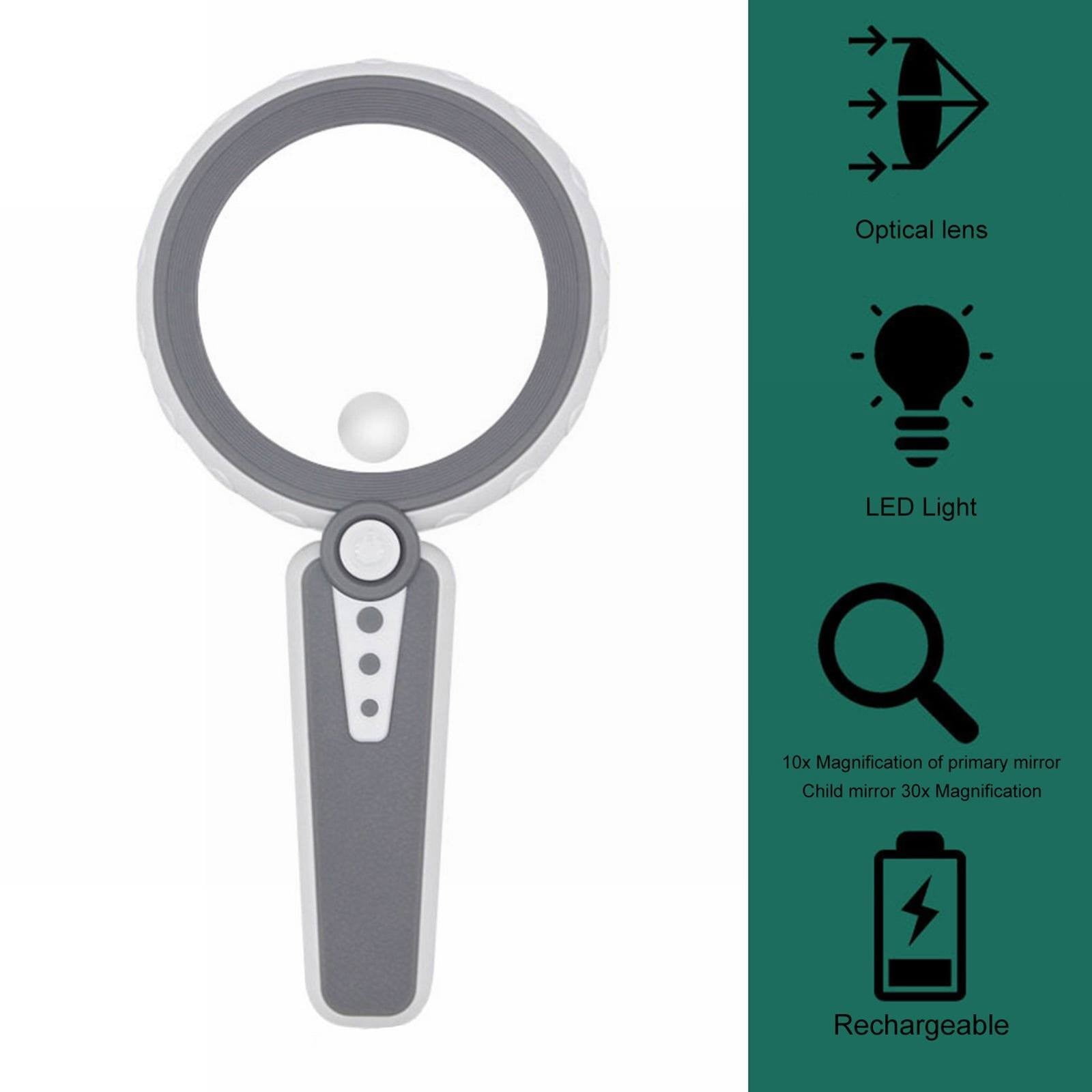 Clearance！ Gbayxj Magnifying Glass with Light;6x10x Handheld ...