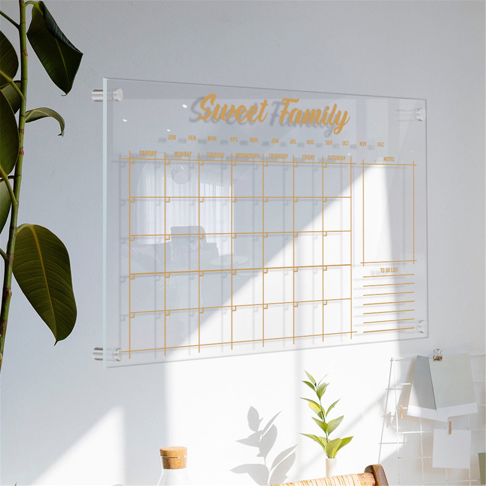 Clearance！ Gbayxj Wall Acrylic Weekly Planner Board Clear Dry Erases ...