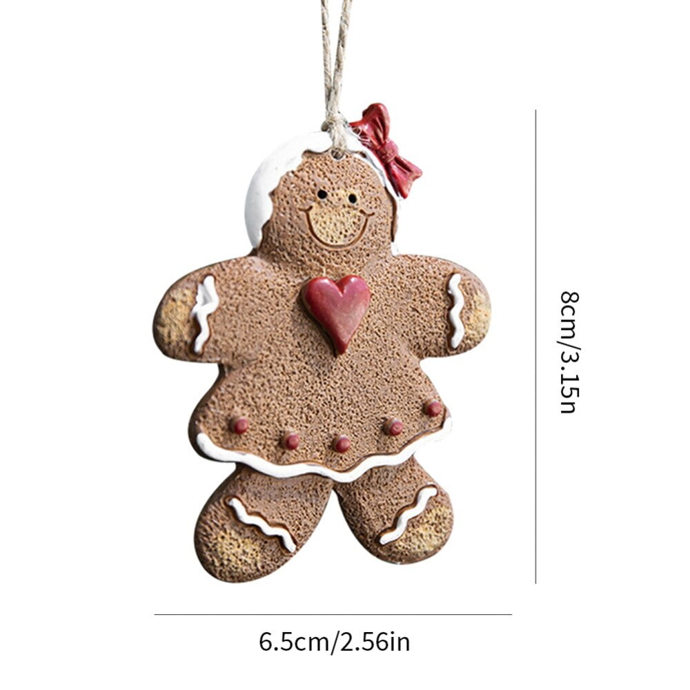 Clearance!Gingerbread Man Christmas Ornament for Christmas Tree 4 Inch ...