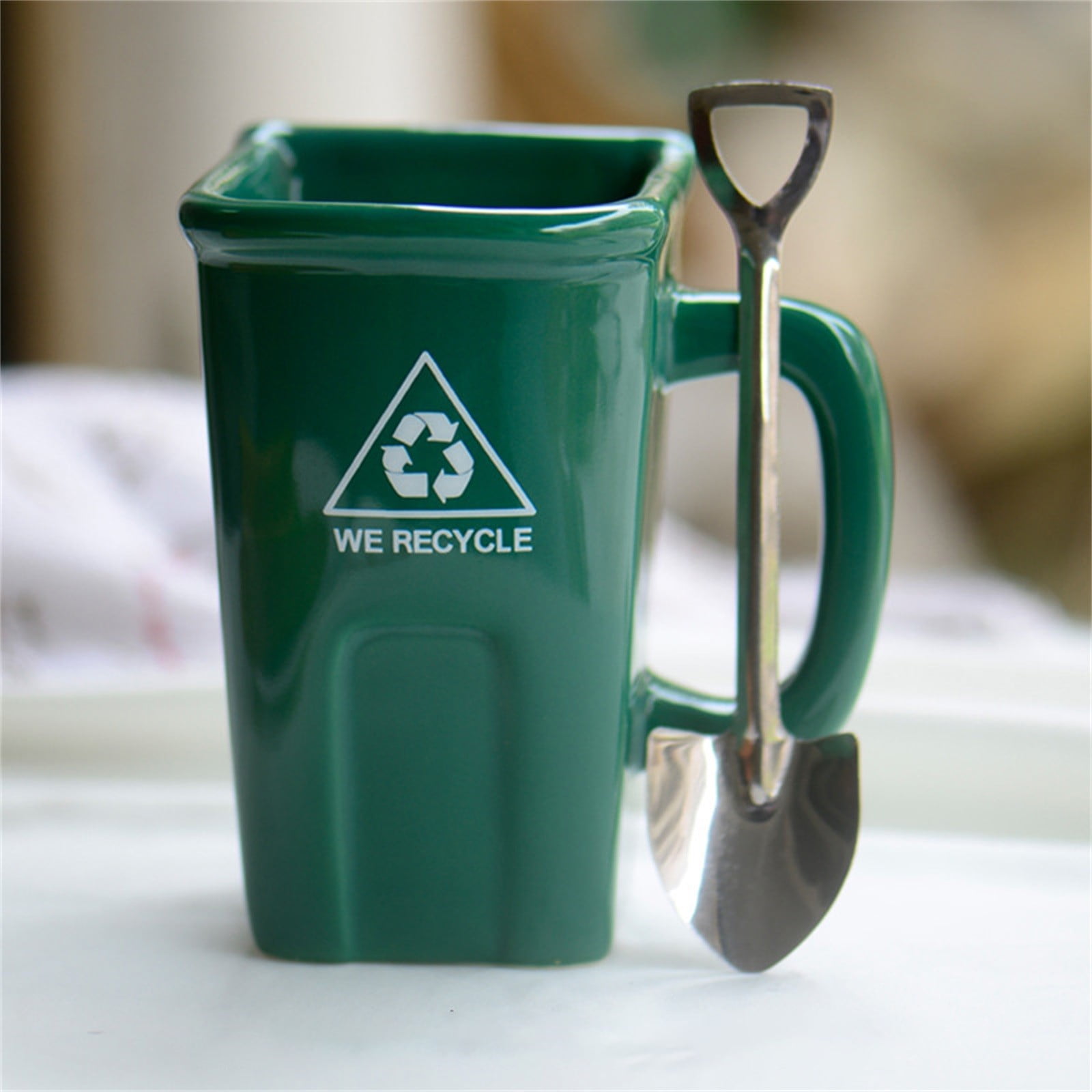 Clearance Glass&Bottle under $8 Funny Trash Can Mug With Handle Novelty ...
