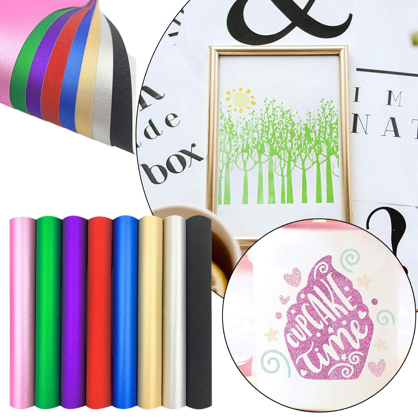 Clearance! Glitter Glitter Self-Adhesive Vinyl Lettering Stickers Cup ...
