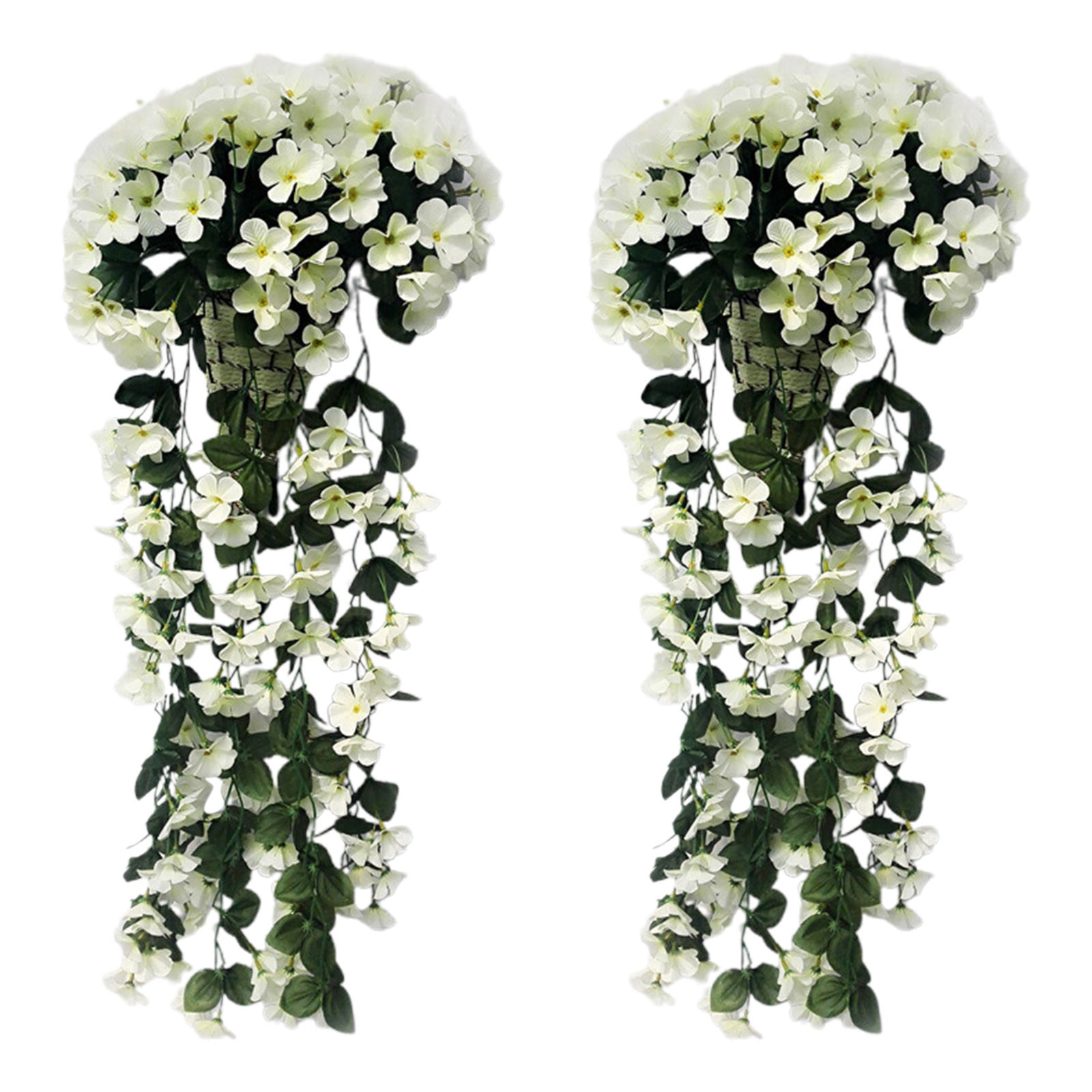 Gmogad 27" UV-Resistant Artificial Hanging Plant Fence - Silk Flower ...