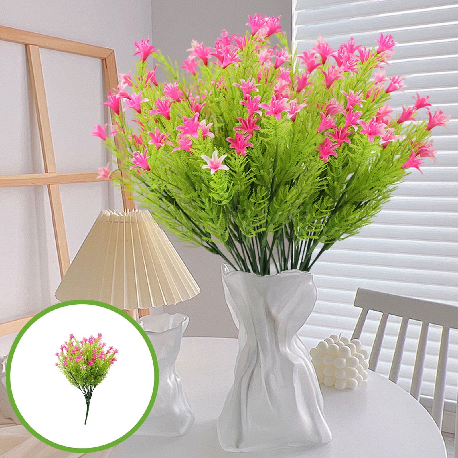 Gmogad Artificial Lilies Flowers Fake Plastic Greenery Realistic Stems ...