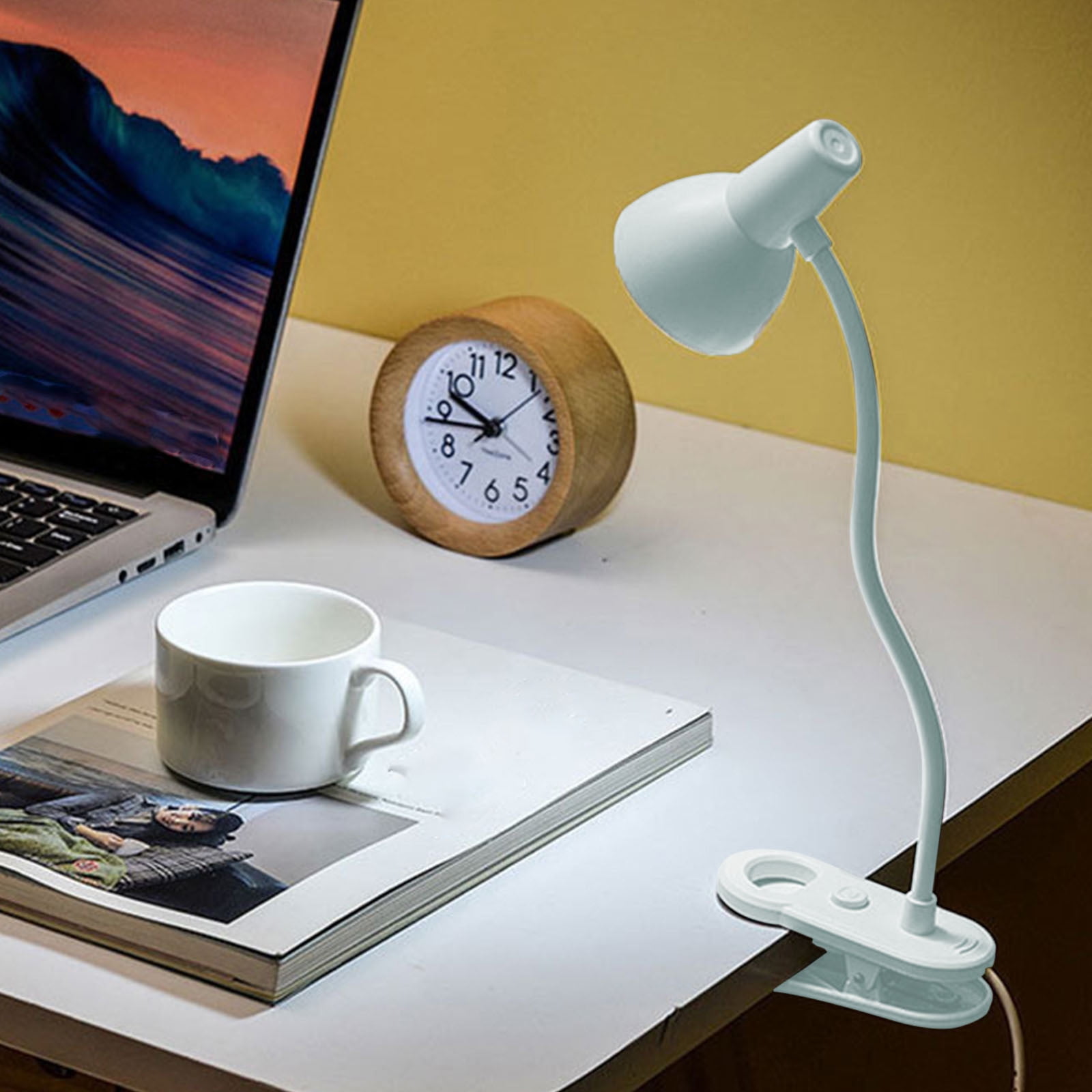 Gmogad Desk Clip Light, 16 LED Brightness Reading Light, Flexible ...