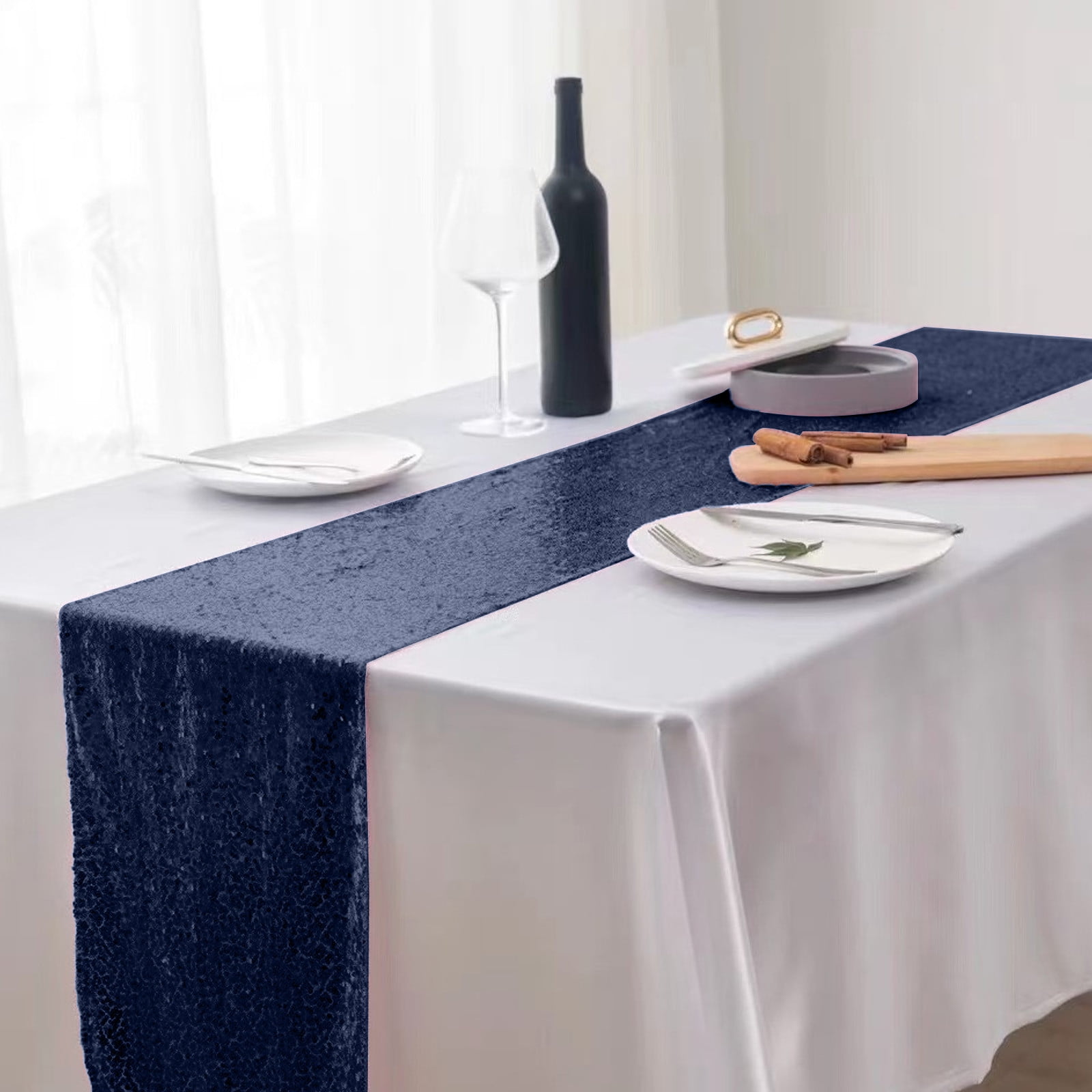 Gmogad Glitter Wedding Table Flags, 12x71 Inch Nylon Party Decoration ...