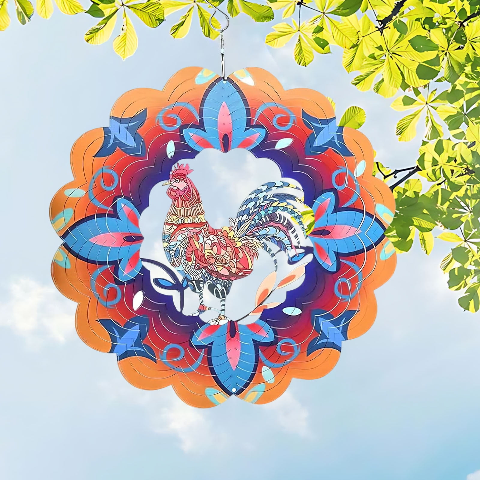 Clearance! Gmogad Holographic Rooster Wind Spinner - Rustproof Metal ...