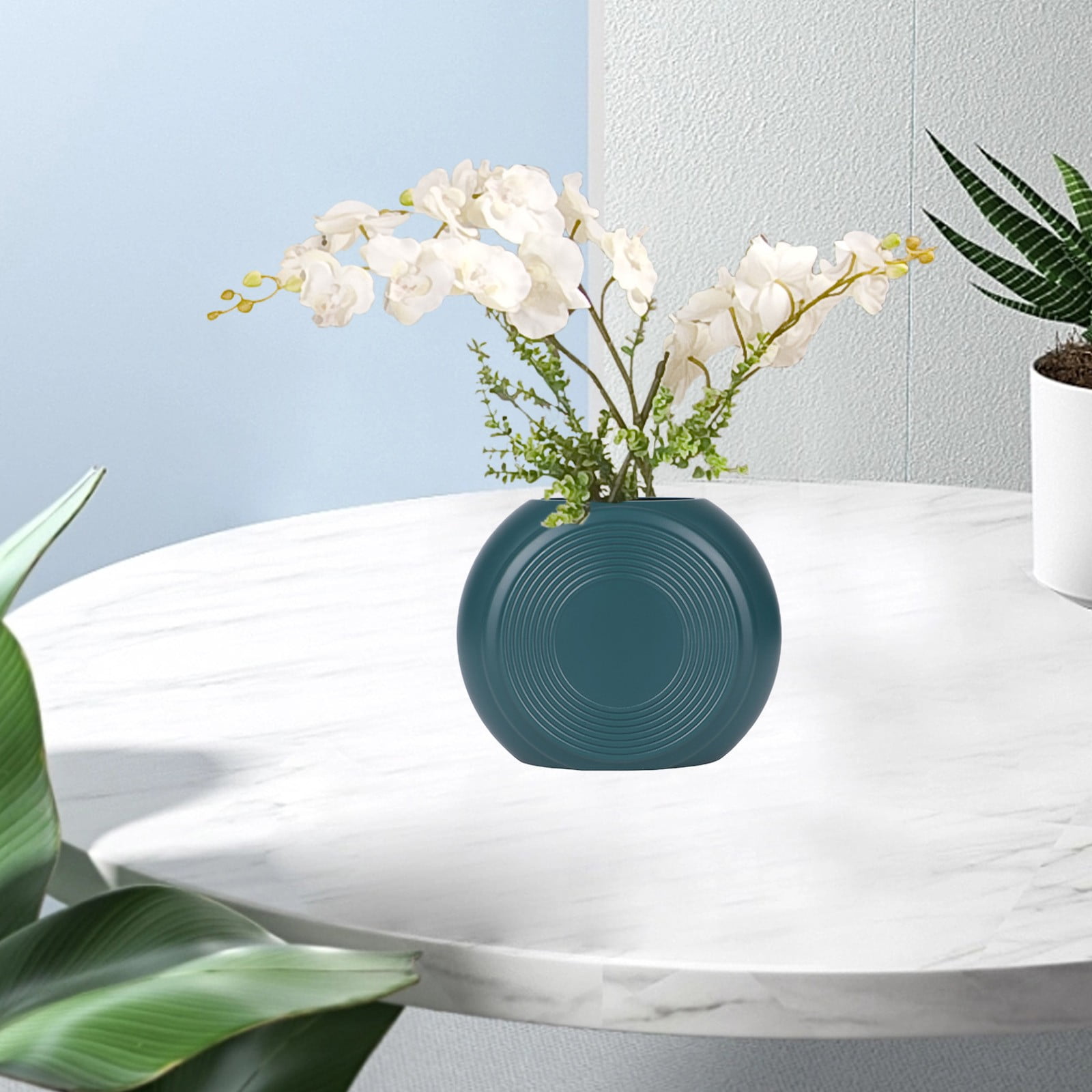 Gmogad Modern Plastic Vase 24cm Big Belly Flower Arrangement Container ...