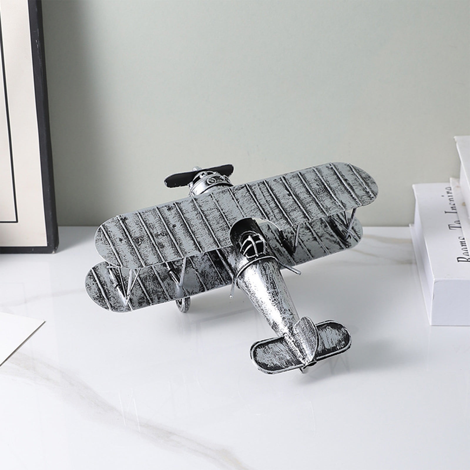 Gmogad Vintage Metal Airplane Model - Retro Military Fighter Jet, Desk ...