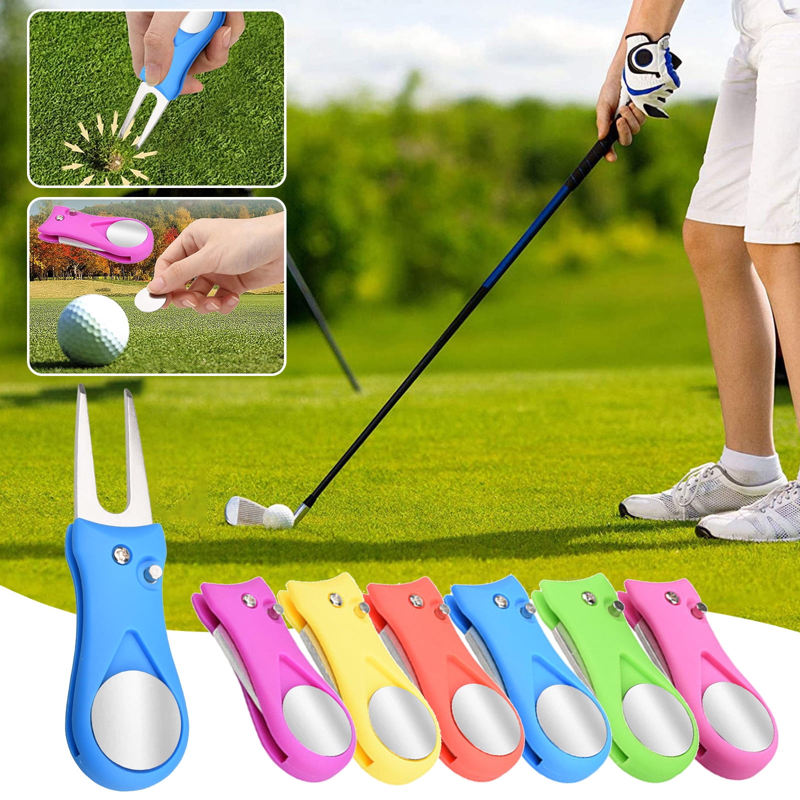 Clearance! Golf Green Fork Folding Lawn Mowing Fork Black - Walmart.com