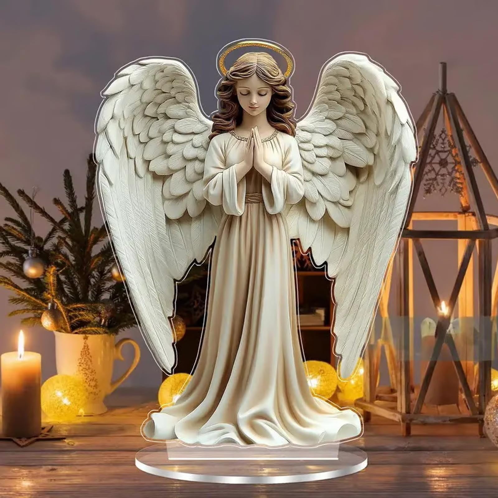 Clearance! Gorgeous Angel Wings Decor,2D Home Desk Ornament,Finely ...