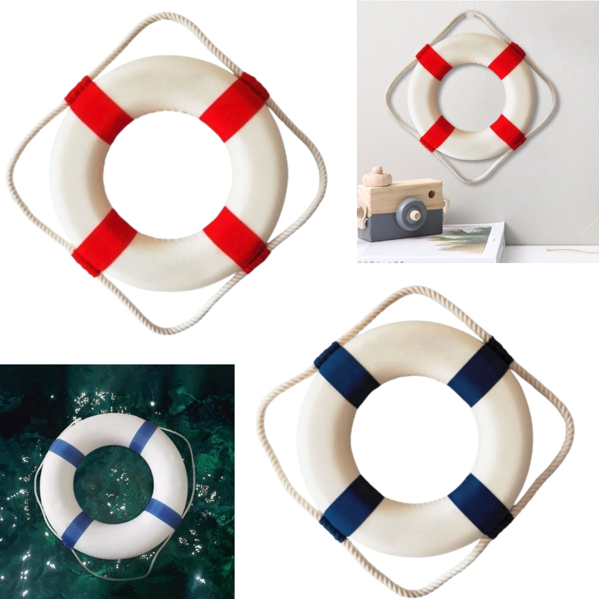 Clearance!-Grade Life Ring Buoy With Reflective Straps And Durable Rope ...