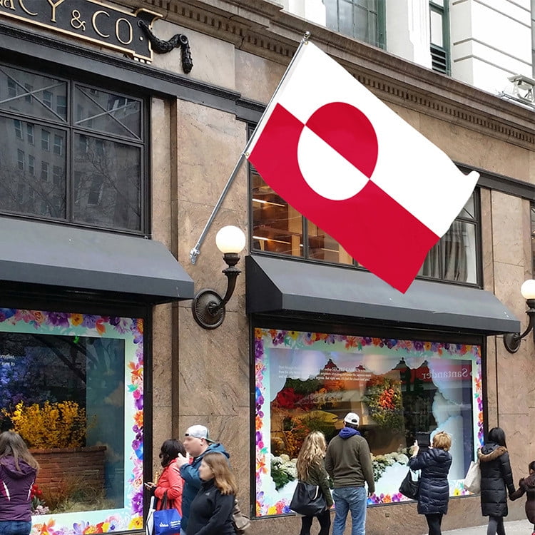 Clearance! Greenland Flag 3x5 Feet Outdoor, Vivid Color and Fade Proof ...