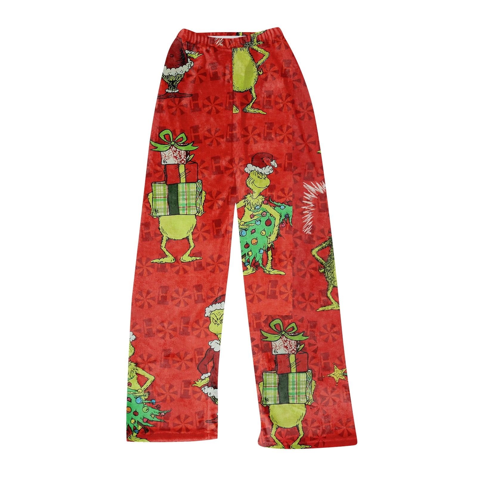 Clearance Grinch Decoration Festive Holiday Pajama Pants For Adults
