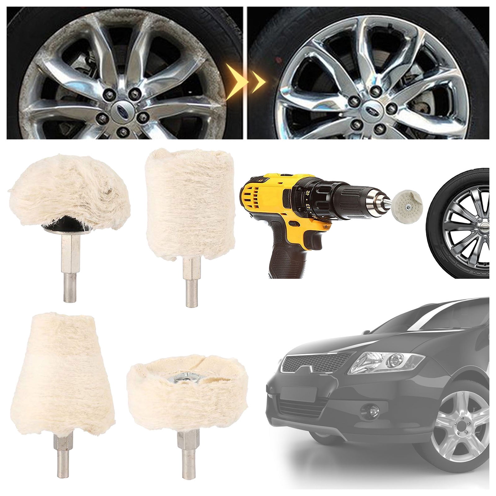 Clearance Grinding Head under $10,For Polisher Flannel 4Pcs Buffing ...