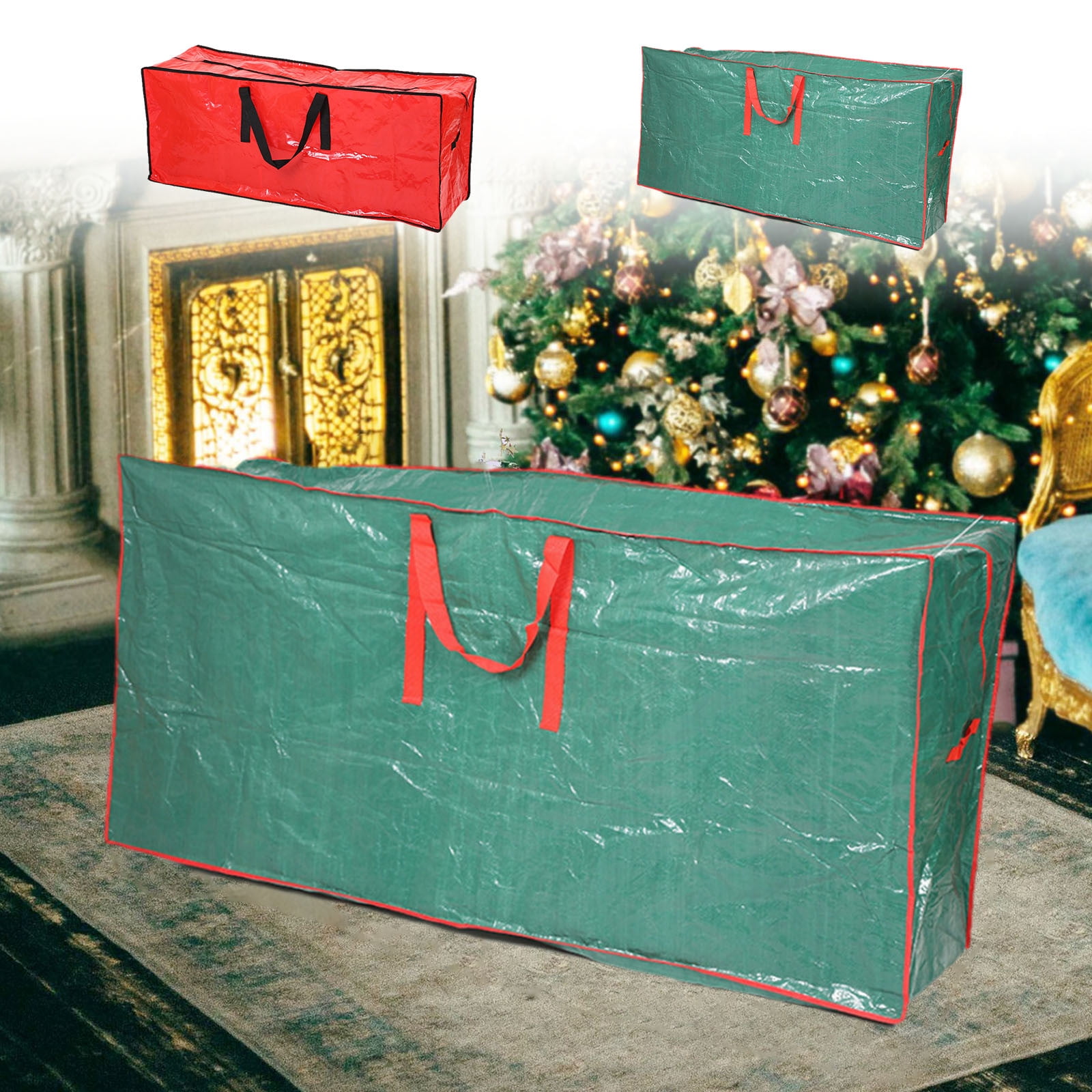 Guanhe Christmas Tree Storage Bags 4 FT Heavy Duty Christmas Tree Bag ...