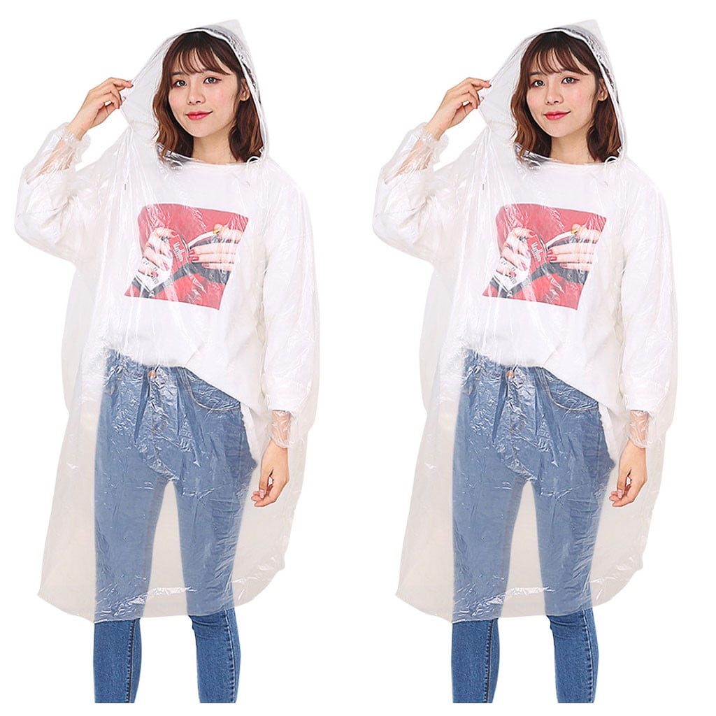 Clearance! HCURIBAD Rain Ponchos for Adults,Disposable Ponchos 2PC ...