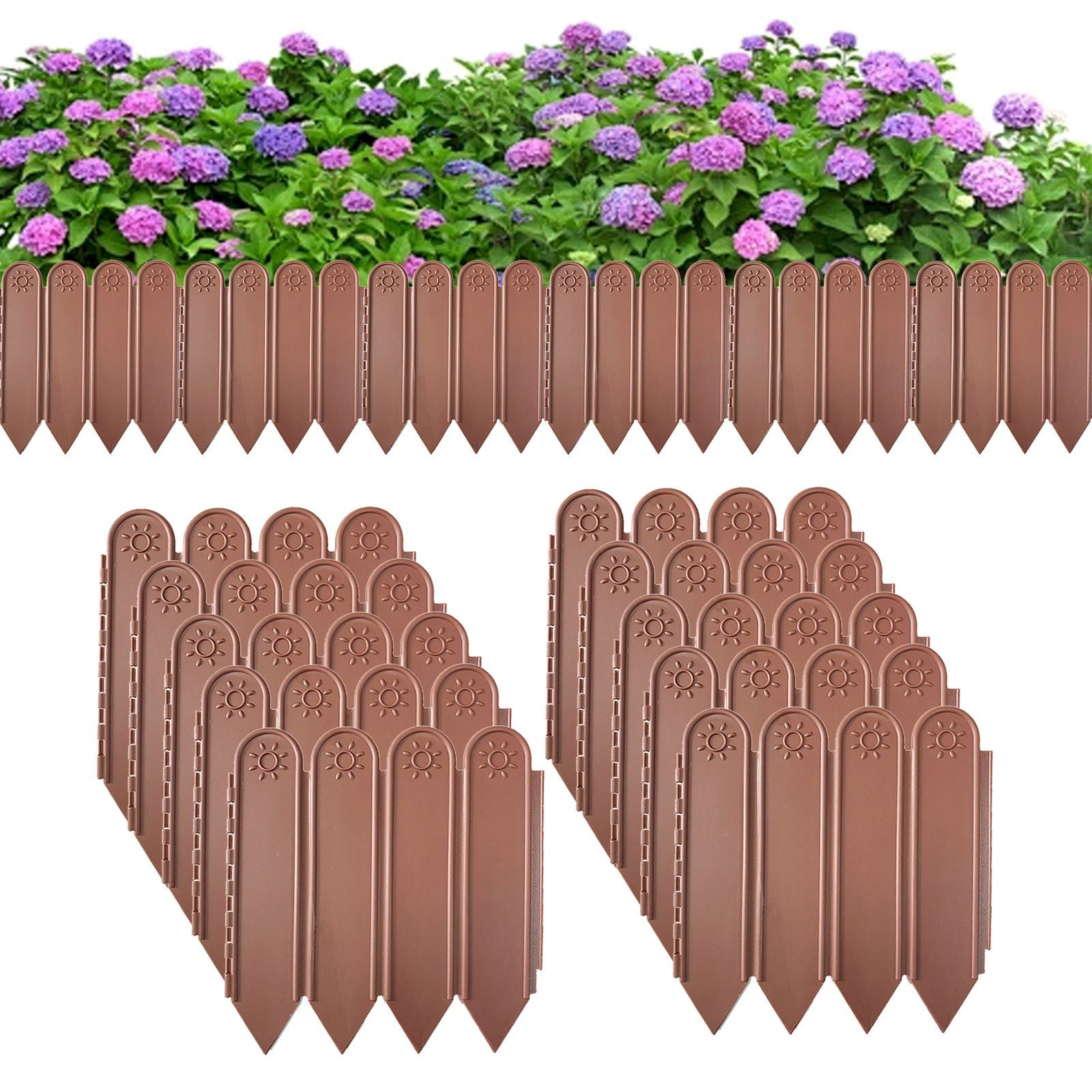 Clearance! Haidf 10Pcs Garden Fence, Connectable Landscape Edging, No ...
