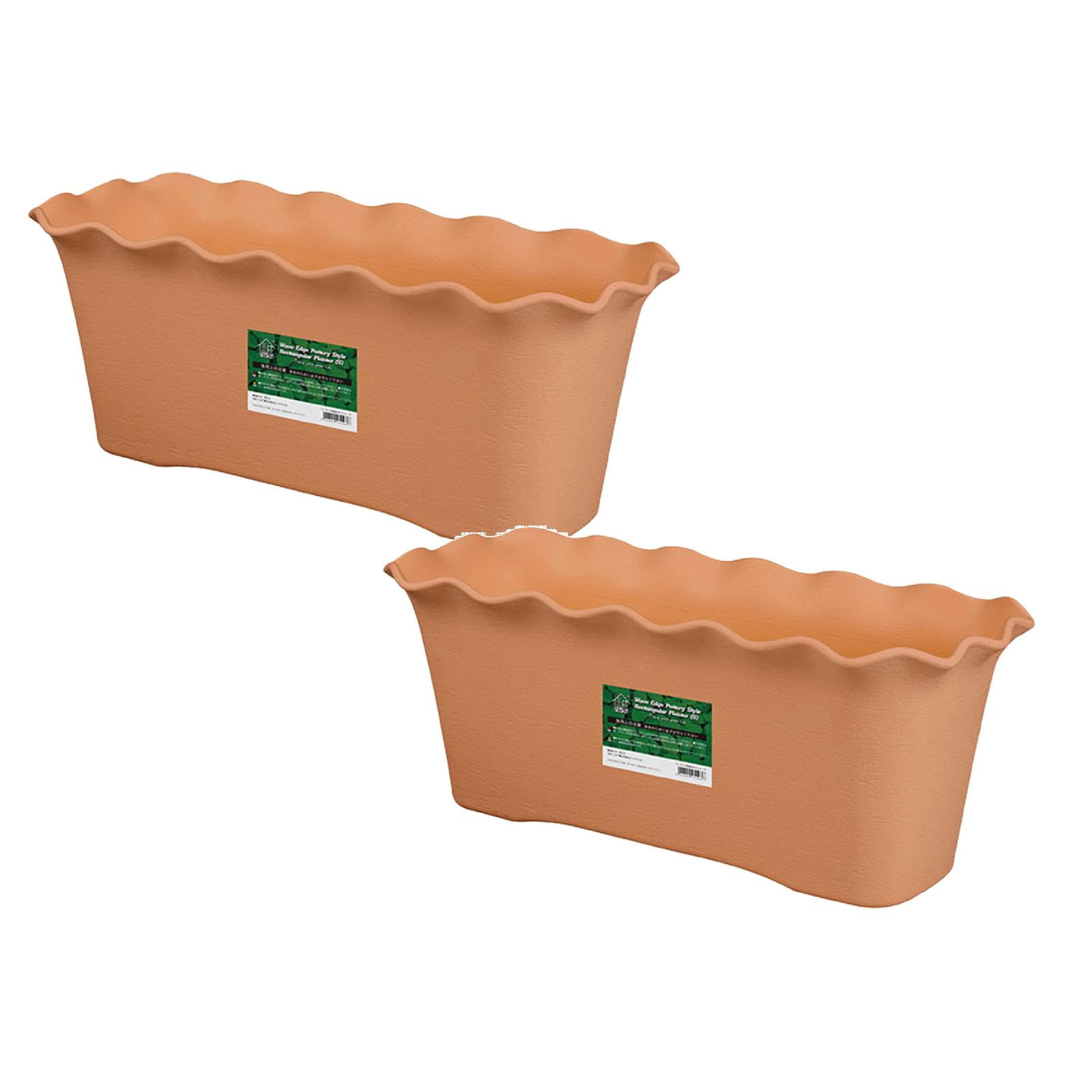 Clearance! Haidf 2Pcs Rectangular Planter, Plastic Wavy Ruffled Edge ...