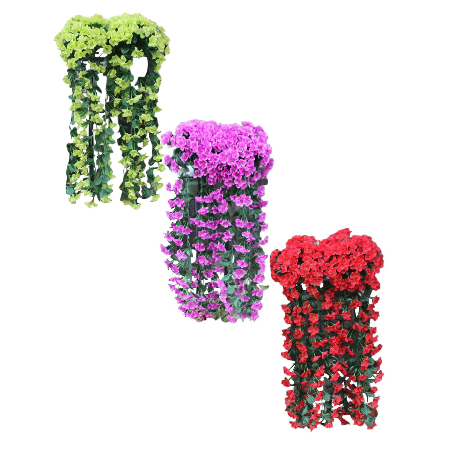 Clearance! Haidf 3Pcs Artificial Hanging Flowers for Wall, Fake Hanging ...