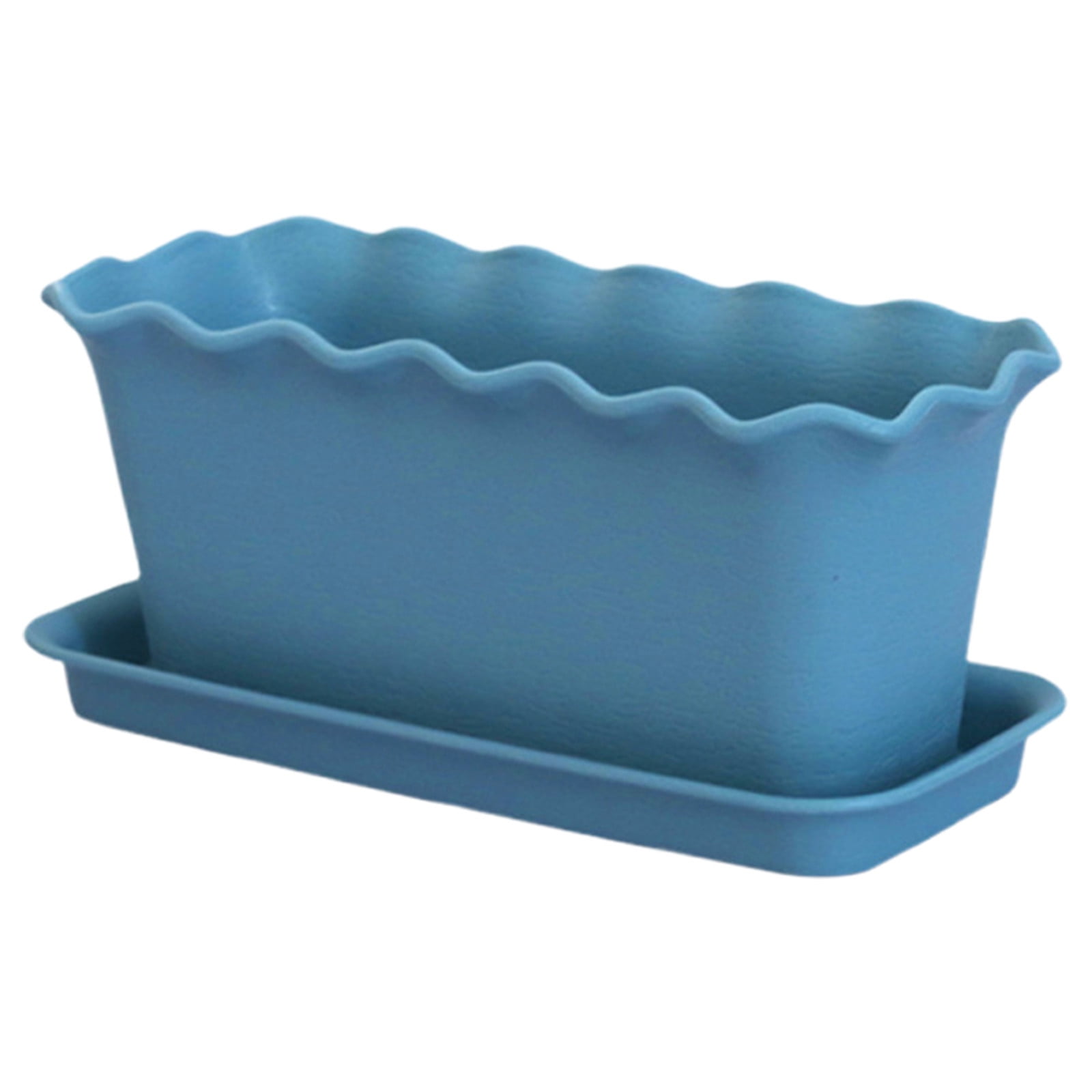 Clearance! Haidf Rectangular Planter, Plastic Wavy Ruffled Edge Long ...