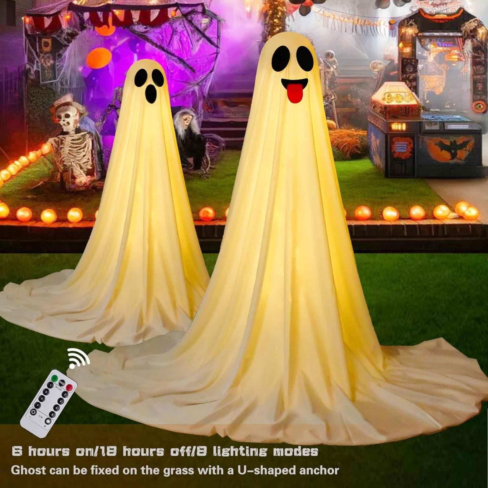 Clearance! Halloween Decorations Ghosts with Remote Control LED String ...