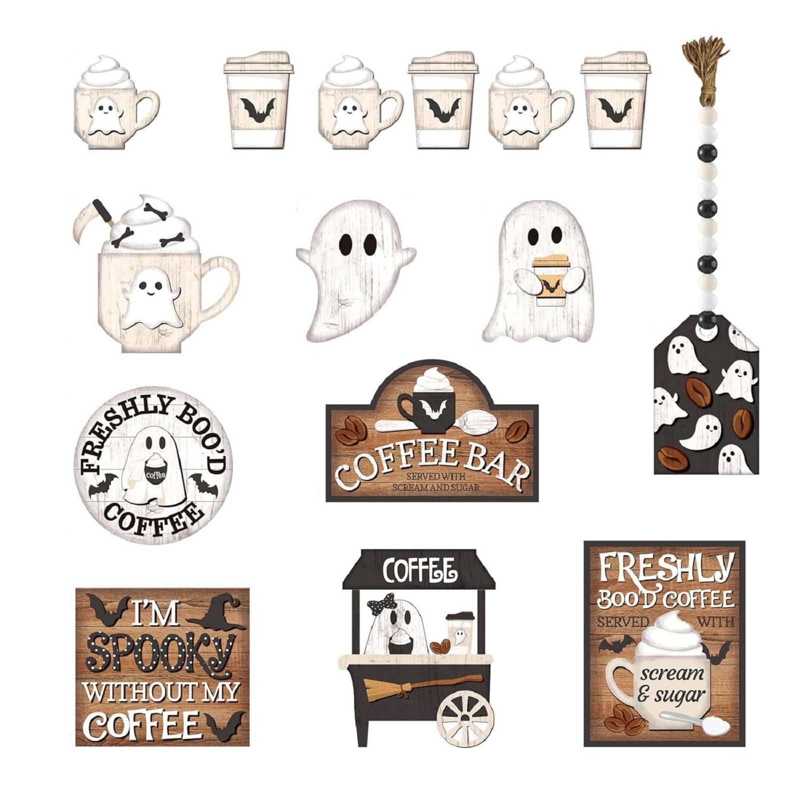 Clearance Halloween Decorations! Hmlai Halloween Tray Decoration, 15 ...