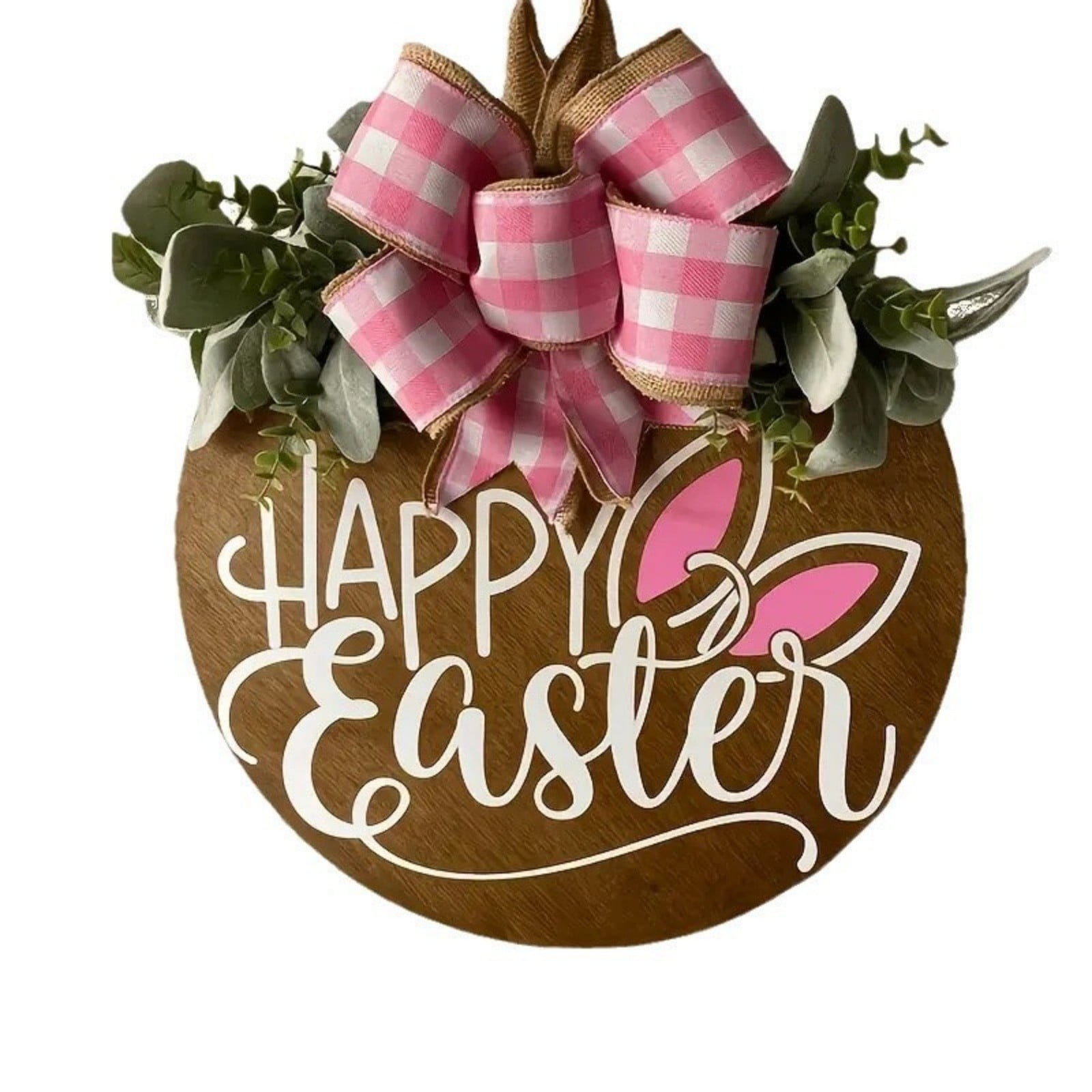 Clearance! Hancoe Happy Easter Bunny Sign Wreaths for Front Door ...