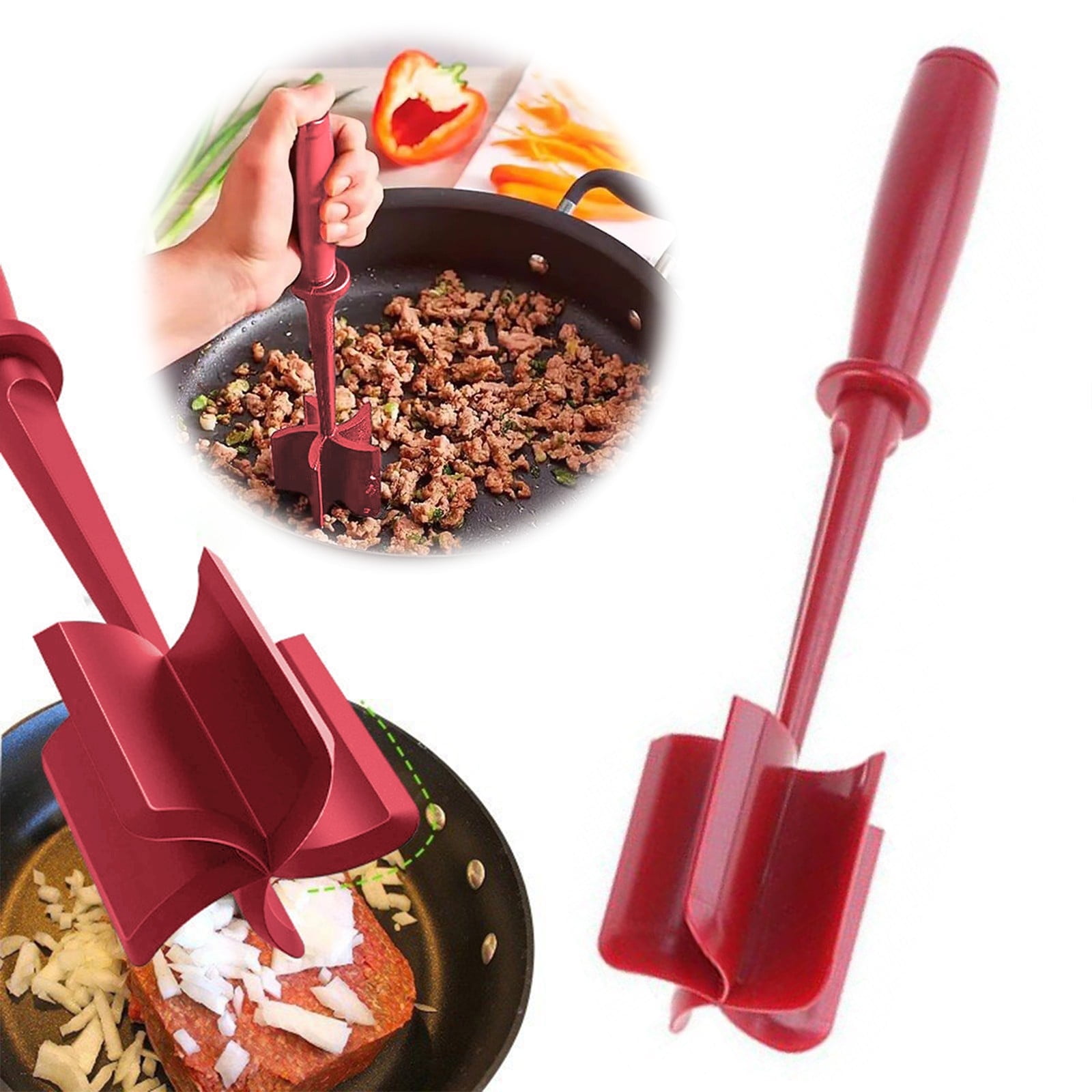 Handheld Meat Chopper for Beef, Heat Resistant Meat Masher for Meat, 5 ...