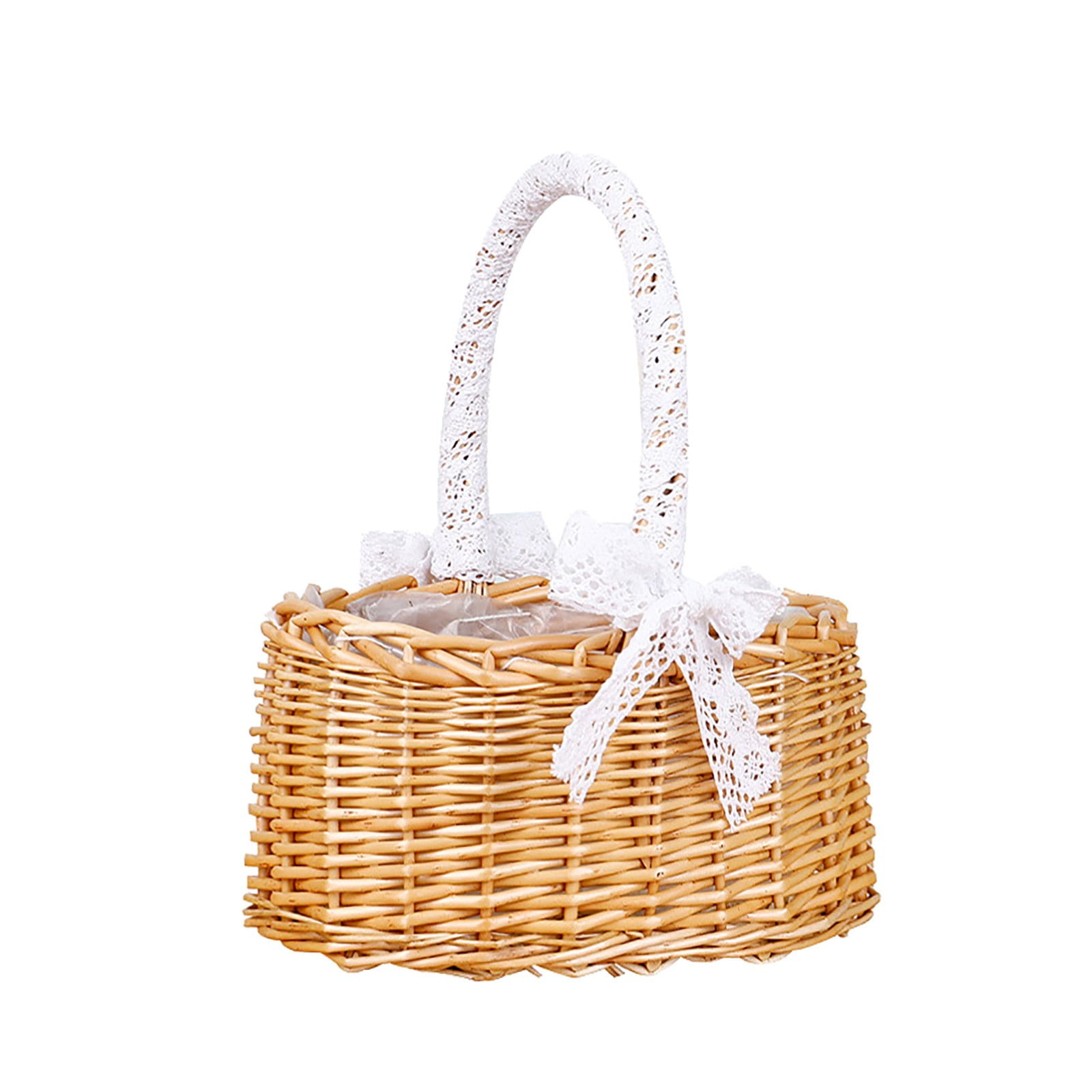 Clearance Handheld Woven Flower Outdoor Picnic Portable Rattan Woven ...